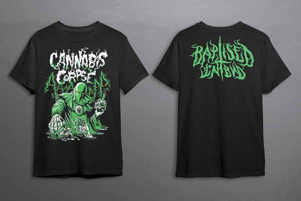 Cannabis Corpse Death Metal Band Baptised In Bud T-Shirt XL - Walmart.com