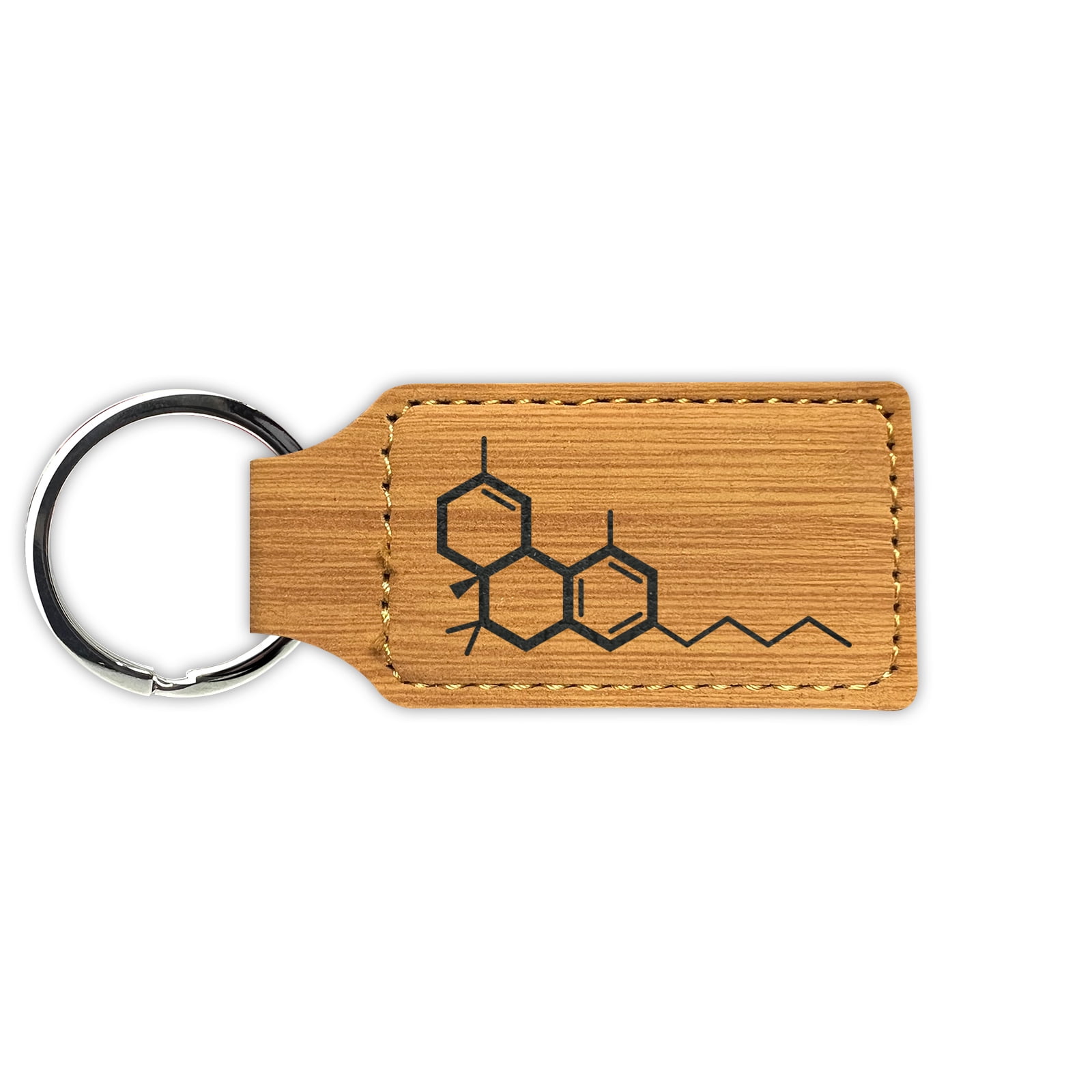 Cannabis Formula Keychain Leatherette Rectangle - Laser Engraved - Many ...
