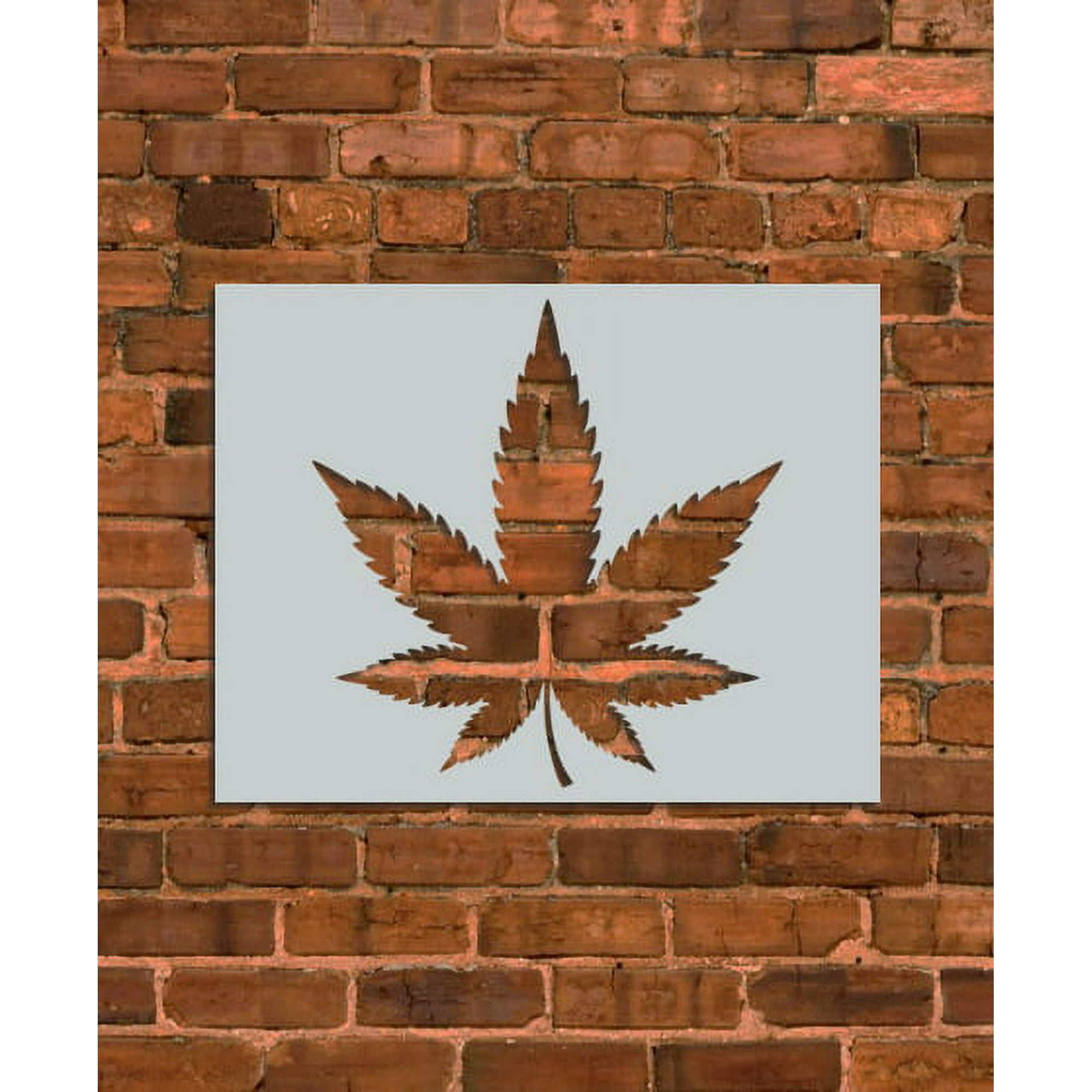 Cannabis Leaf Stencil