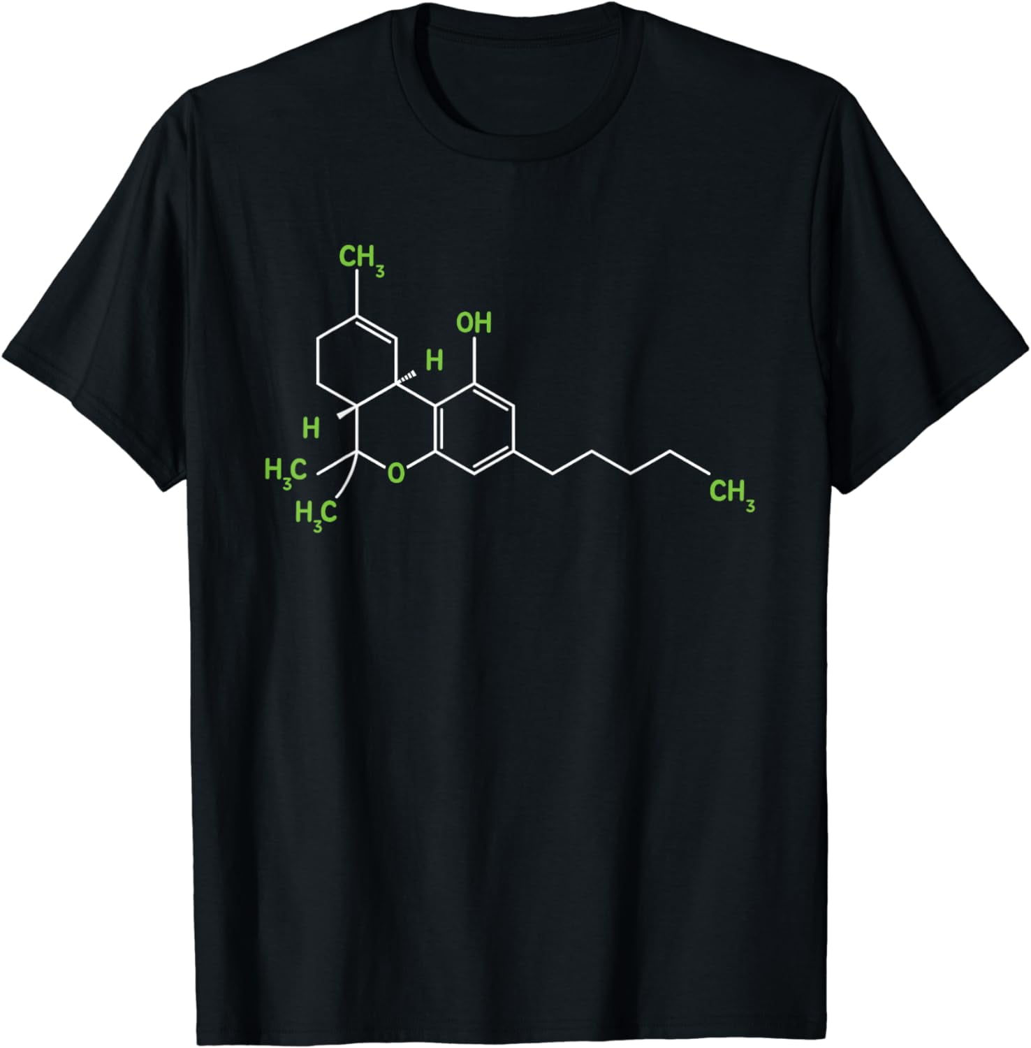 Cannabis Shirt Weed Pot Molecule THC Marijuana Stoner Gift T-Shirt ...