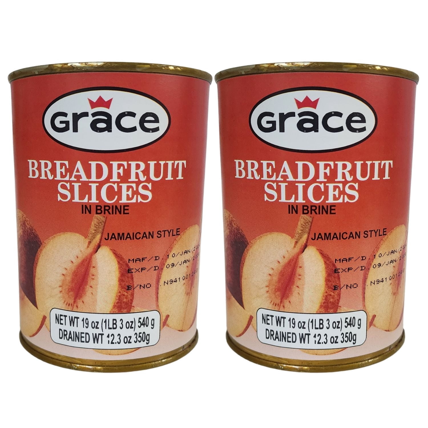 Canned Breadfruit Slices in Brine - (2 pack x 475g each) .. Naturally ...