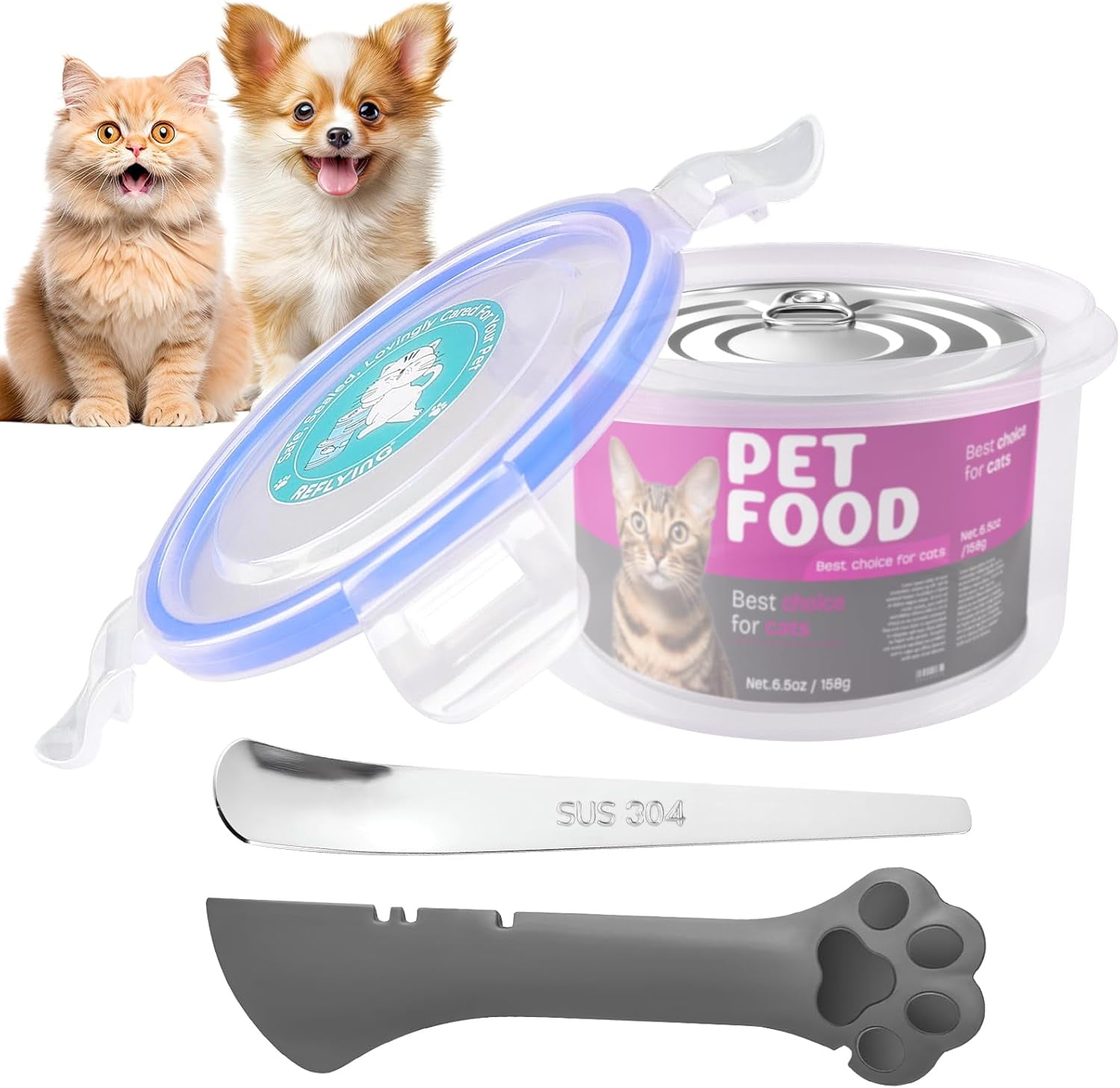 Canned Cat Food Storage Lids,Reusable Airtight Can Cover Pet Food ...