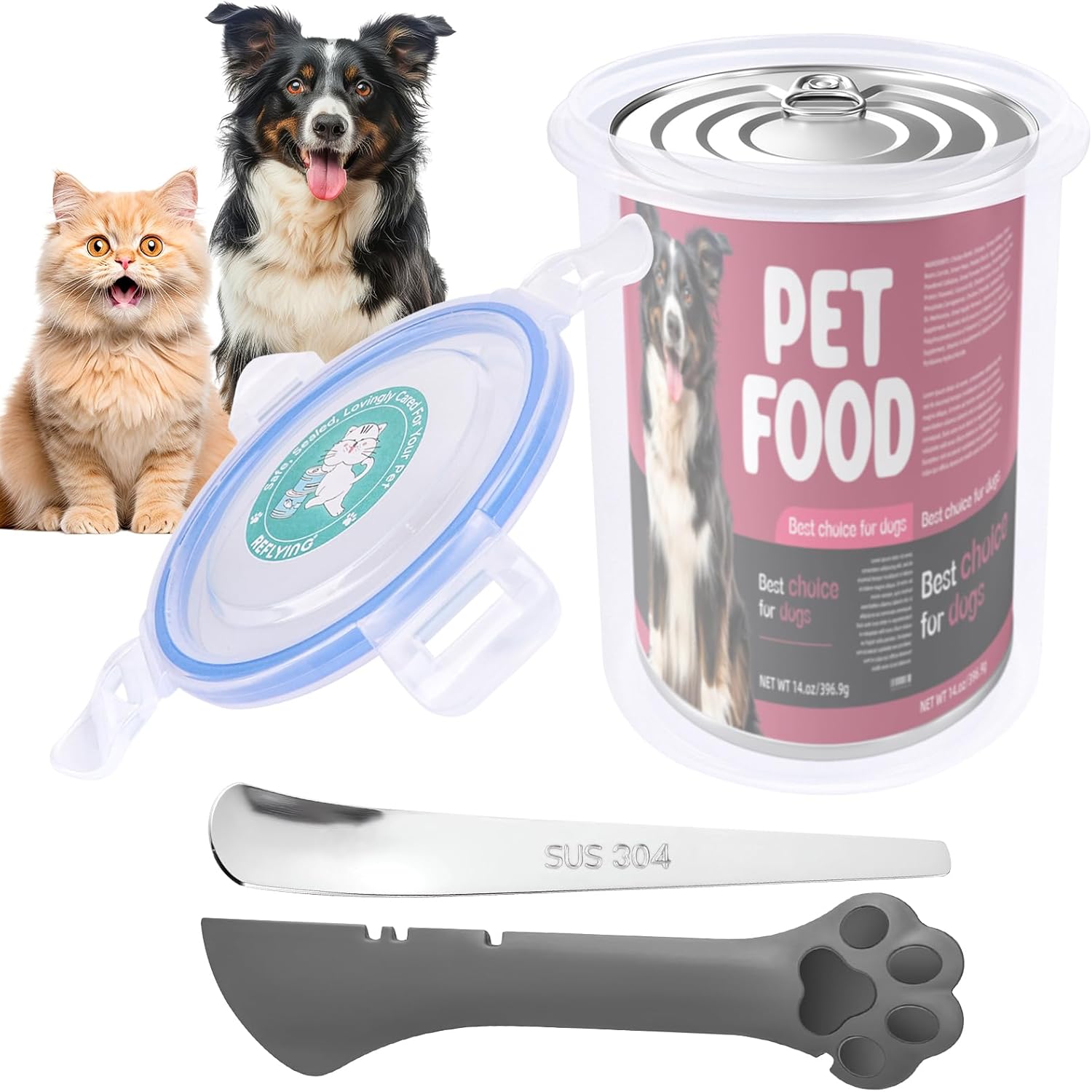 Canned Dog Food Storage Lids,Reusable Airtight Can Cover Pet Food ...