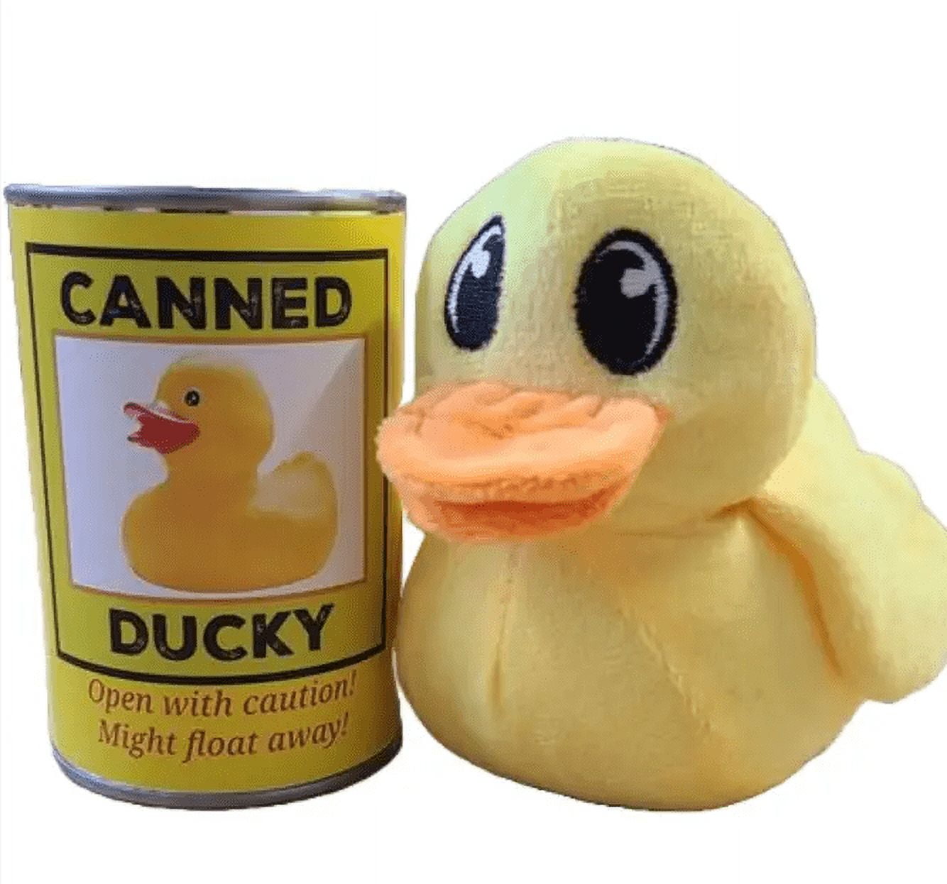Canned Ducky - Yellow 5" Stuffed Animal Plush Rubber Ducky in a Tin Can ...