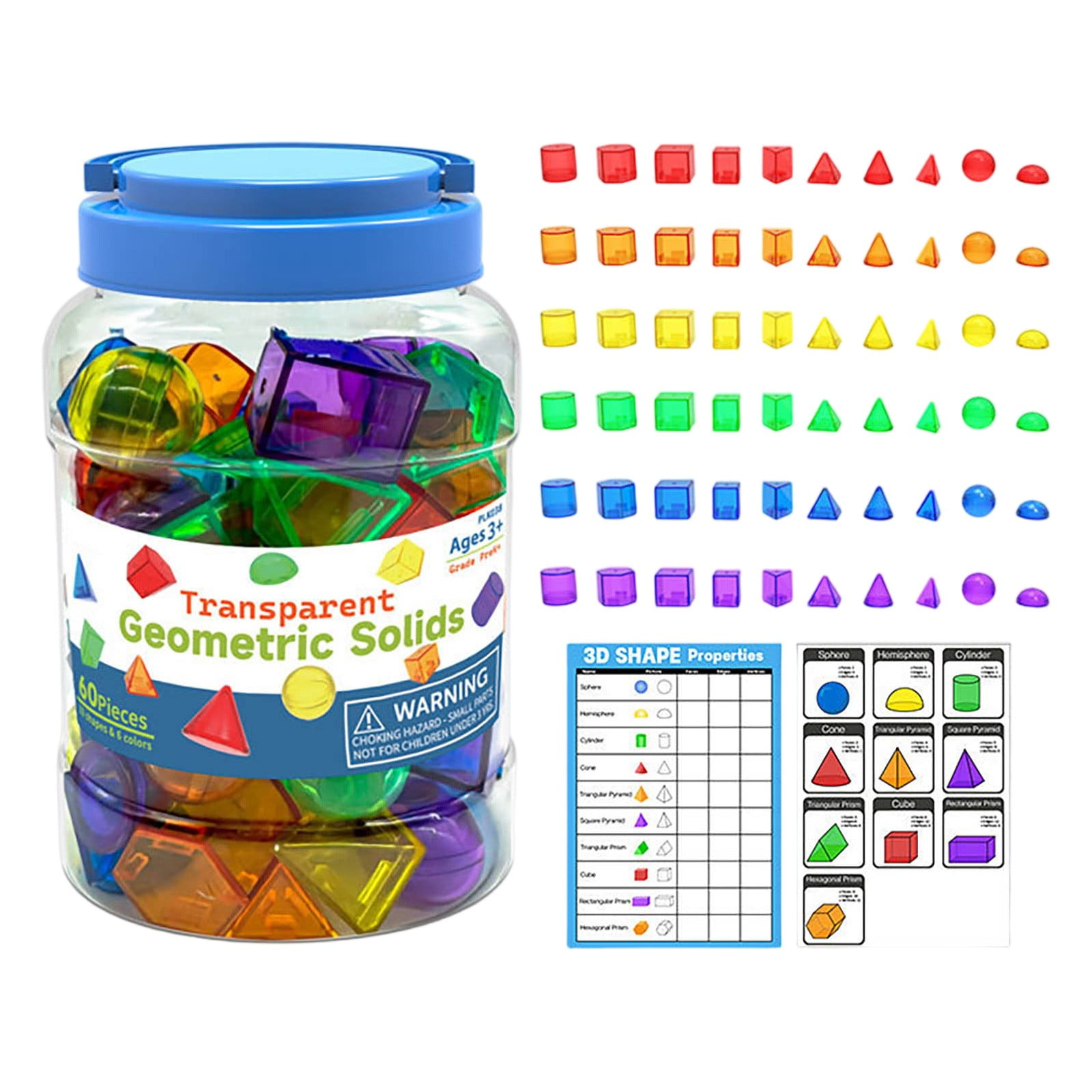 Canned Early Education Teaching Aids Solid Geometry Color Shape ...