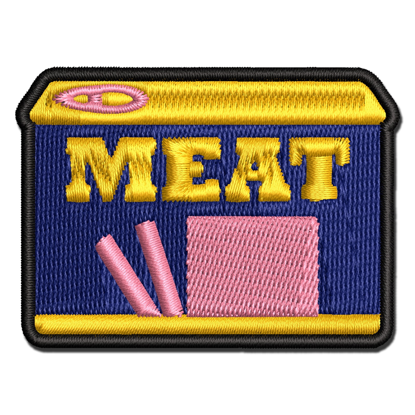 Canned Luncheon Meat Pork Ham Applique Multi-Color Embroidered Hook ...