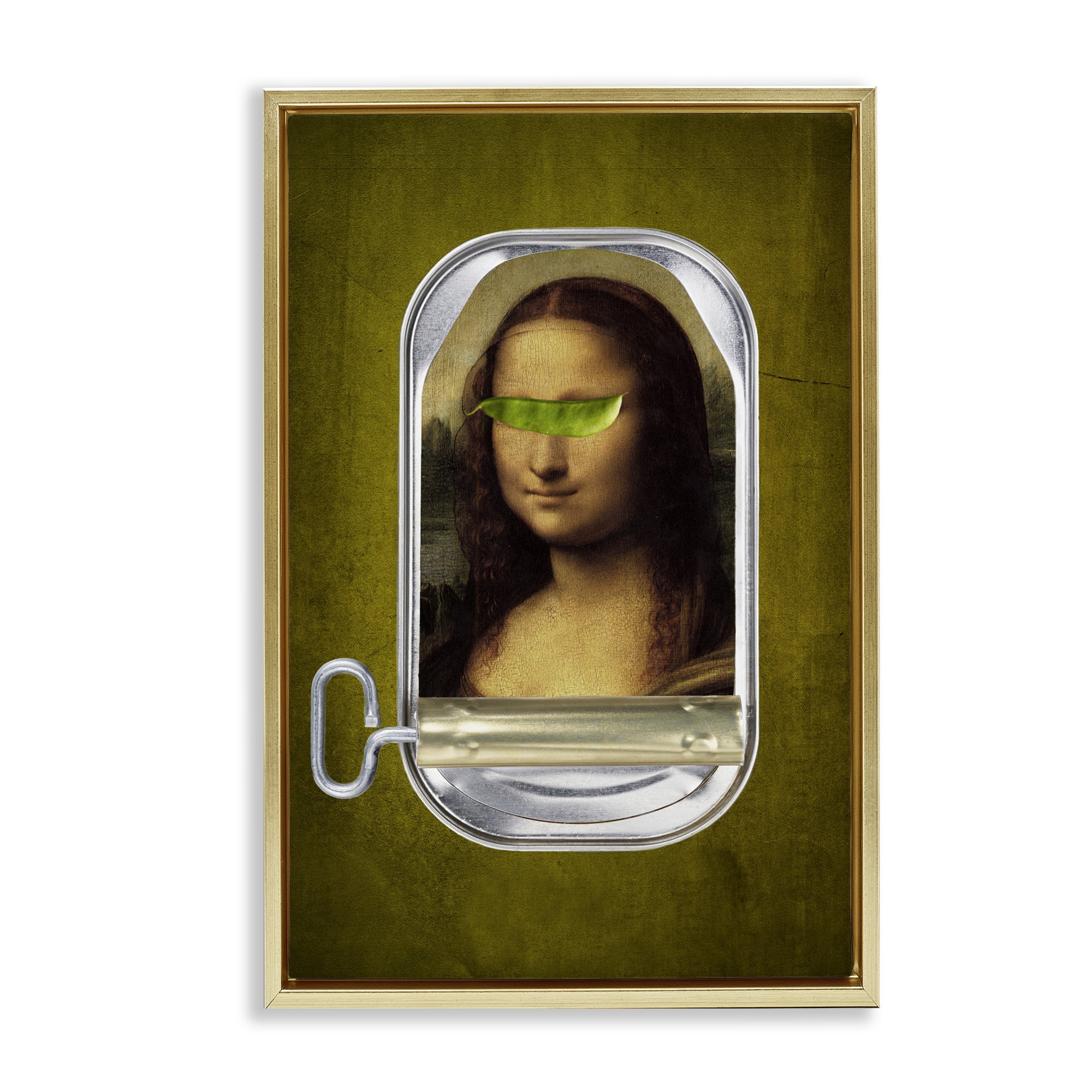 Canned Mona Lisa Gold Framed Floater Canvas Wall Art, design by Elo ...