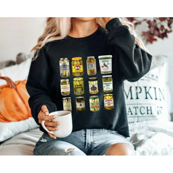 Canned Pickles SweatVintage Pickle Lovers Canning Peppers Tee, Jarred Pickles, Pregnant Cravings ...