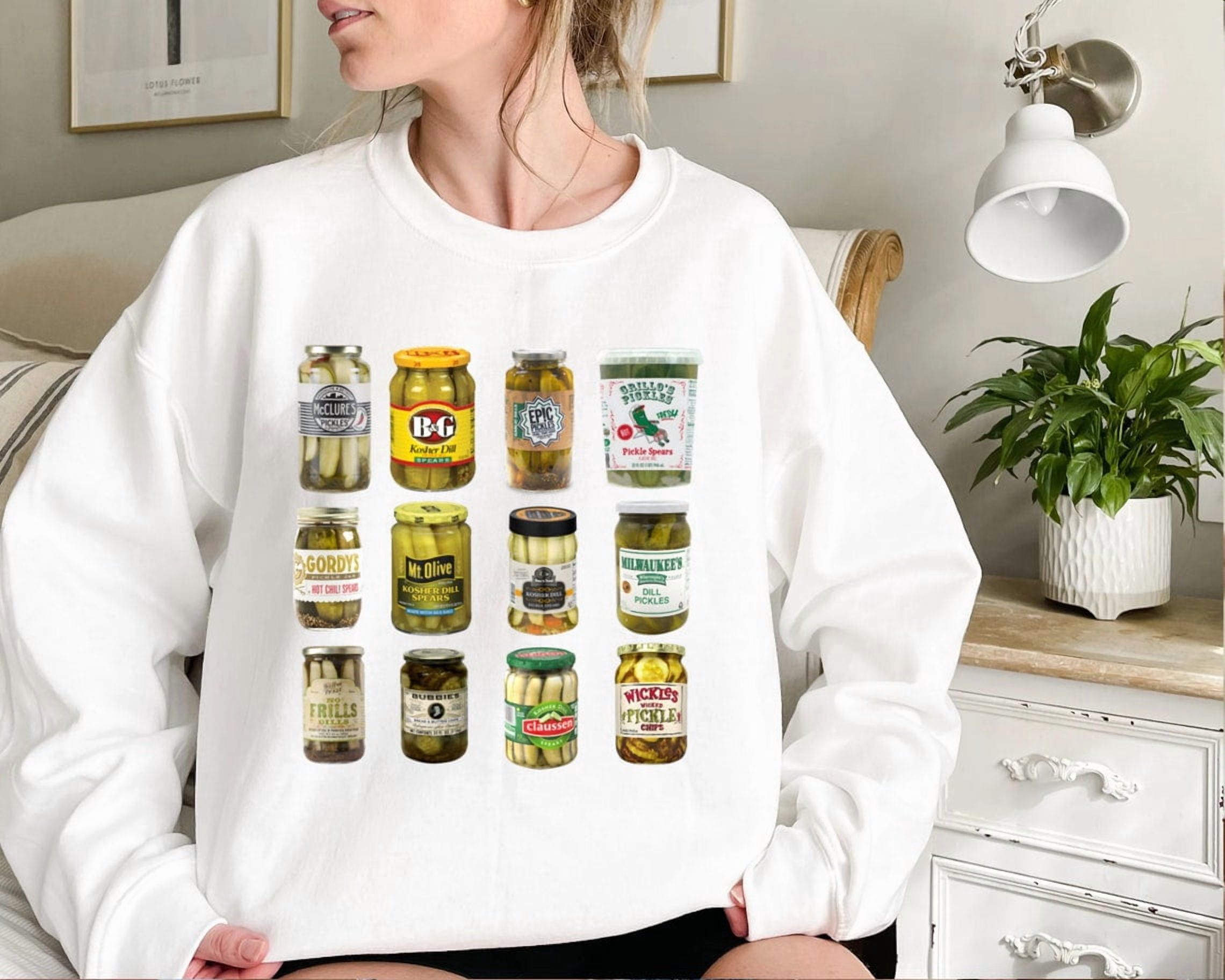 Canned Pickles Sweatshirt, Vintage Pickle Lovers Shirt, Canning Peppers ...