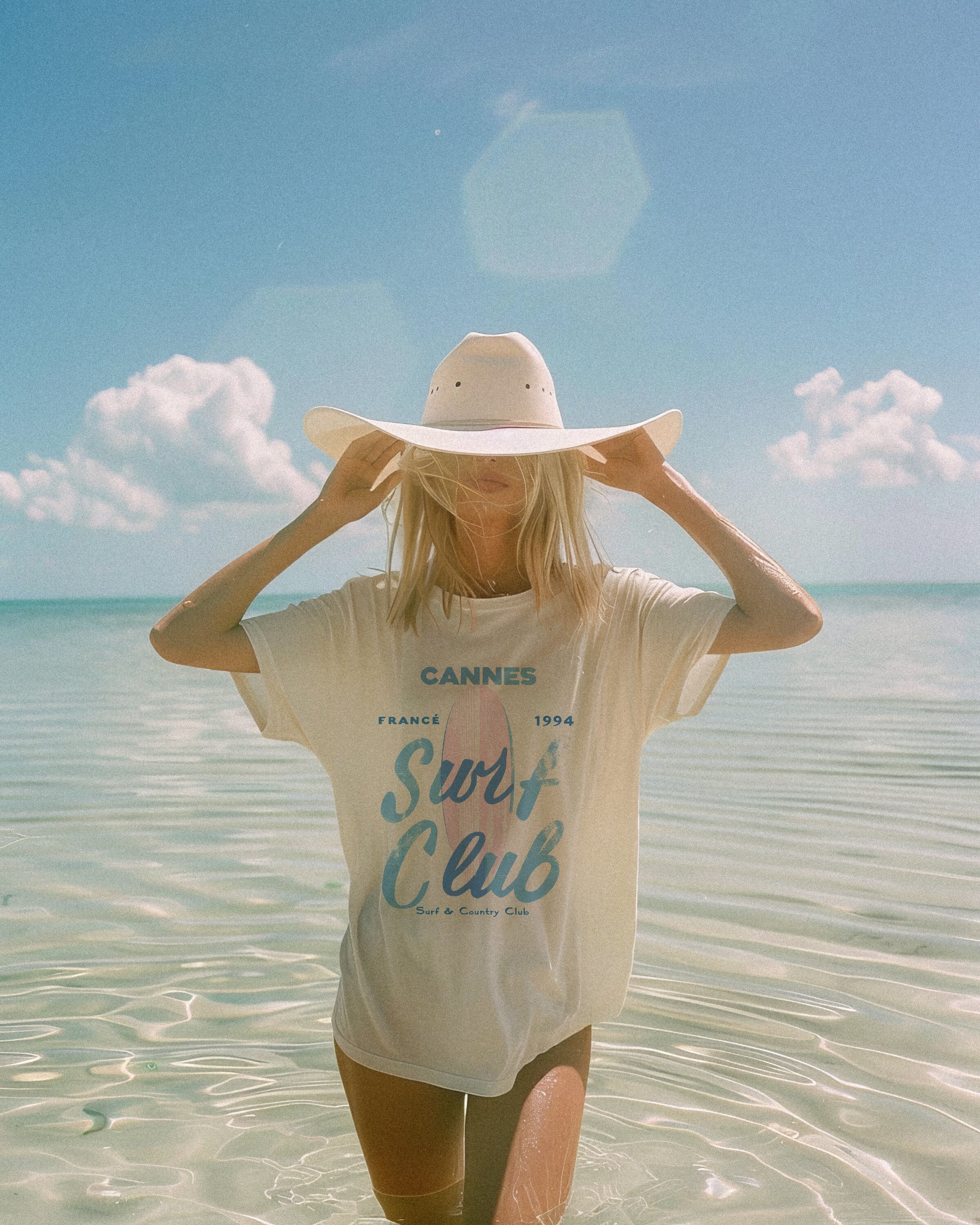 Cannes France Country Club Graphic Tee, French Riviera Surf Club ...