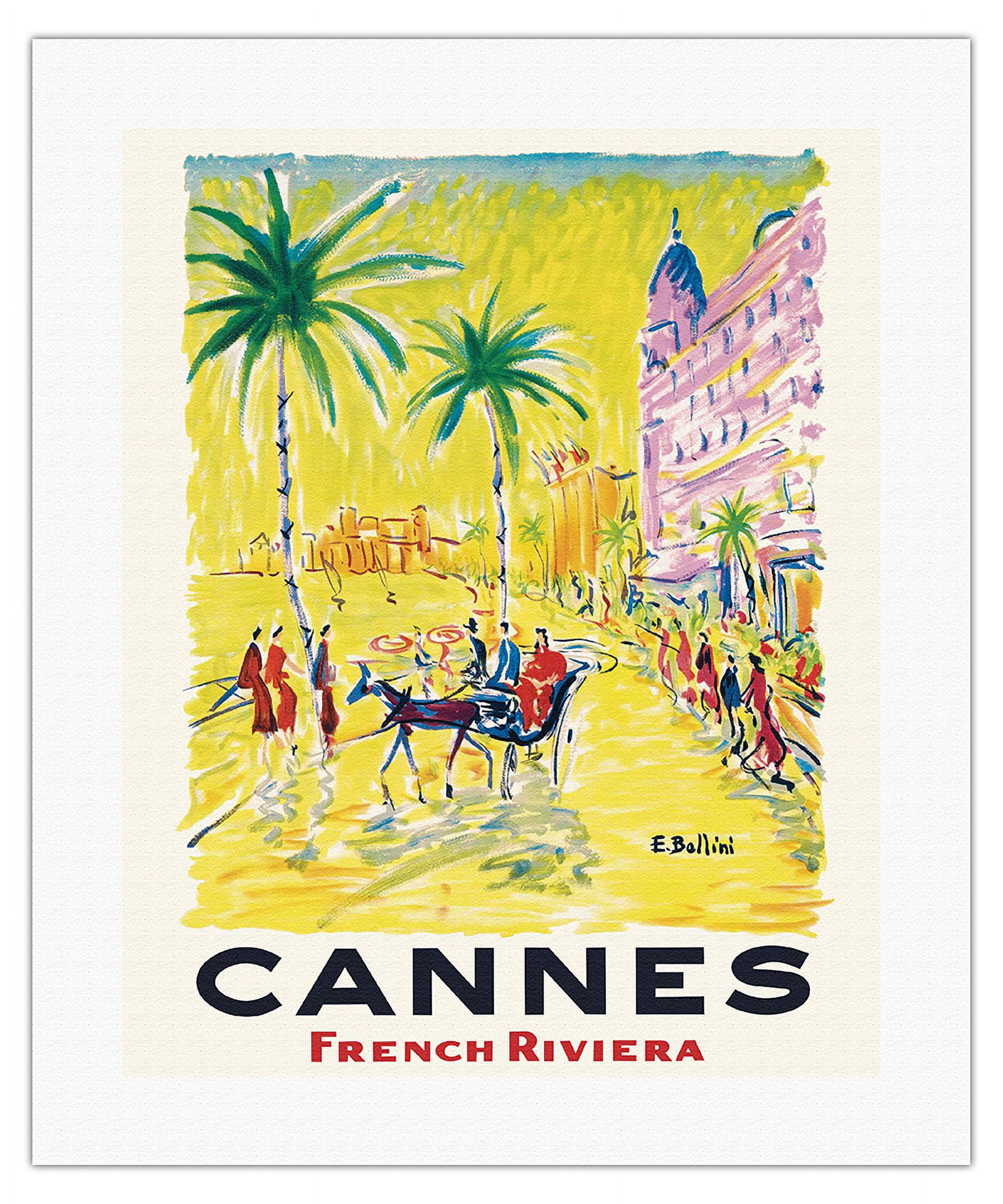 Cannes France - French Riviera - Vintage Travel Poster by Emmanuel ...