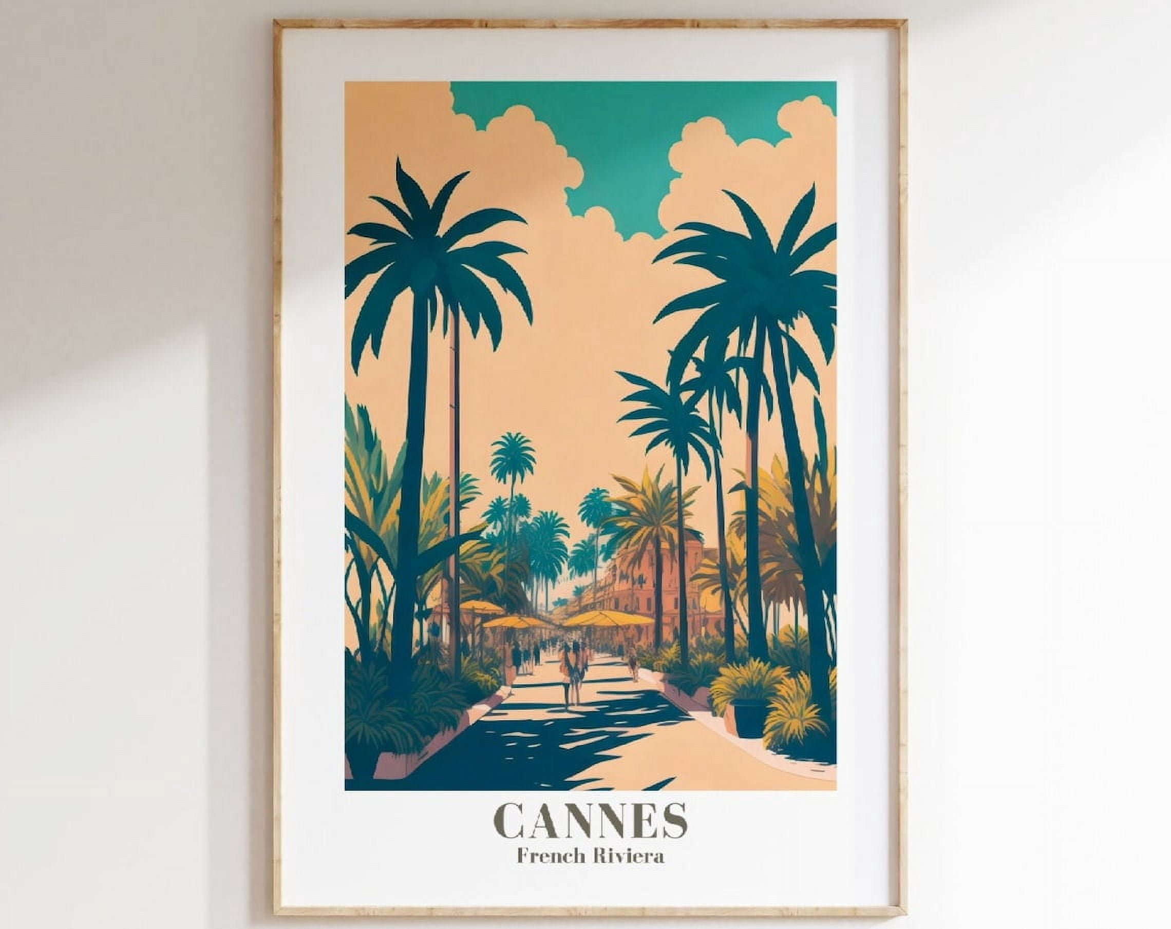 Cannes Travel Print French Riviera Poster Art France Travel Print ...