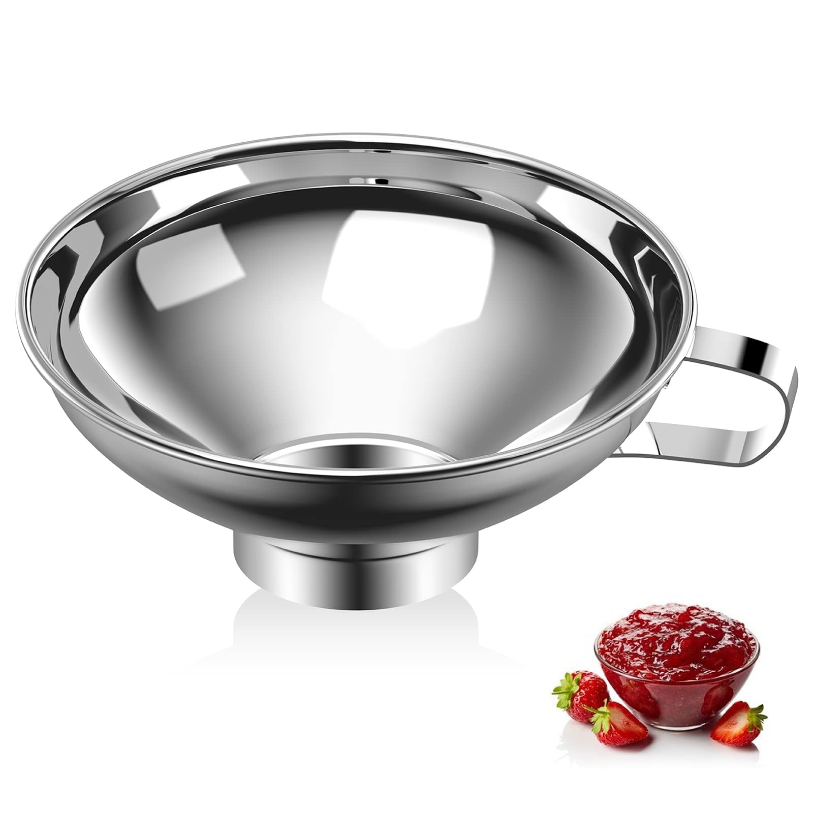 Canning Funnel for Kitchen Use, Wide Mouth Food Grade Stainless Steel ...