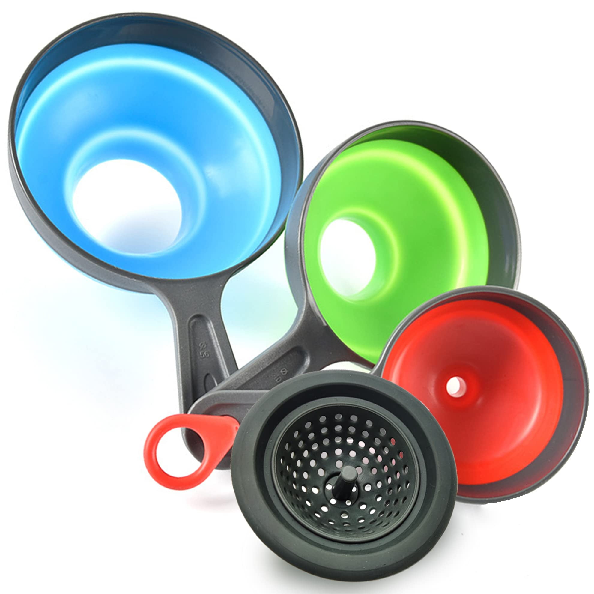 Canning Funnel with Strainer Set, Wide Mouth Kitchen Funnels for Mason ...