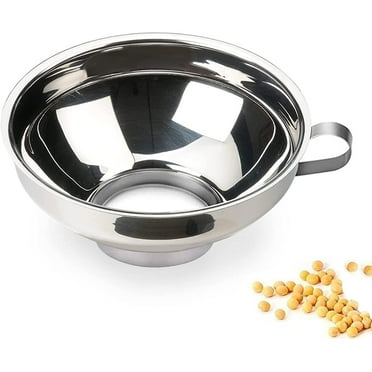 Canning Funnel for Wide Mouth and Regular Mason Jars, Stainless Steel Kitchen Use Funnels with ...