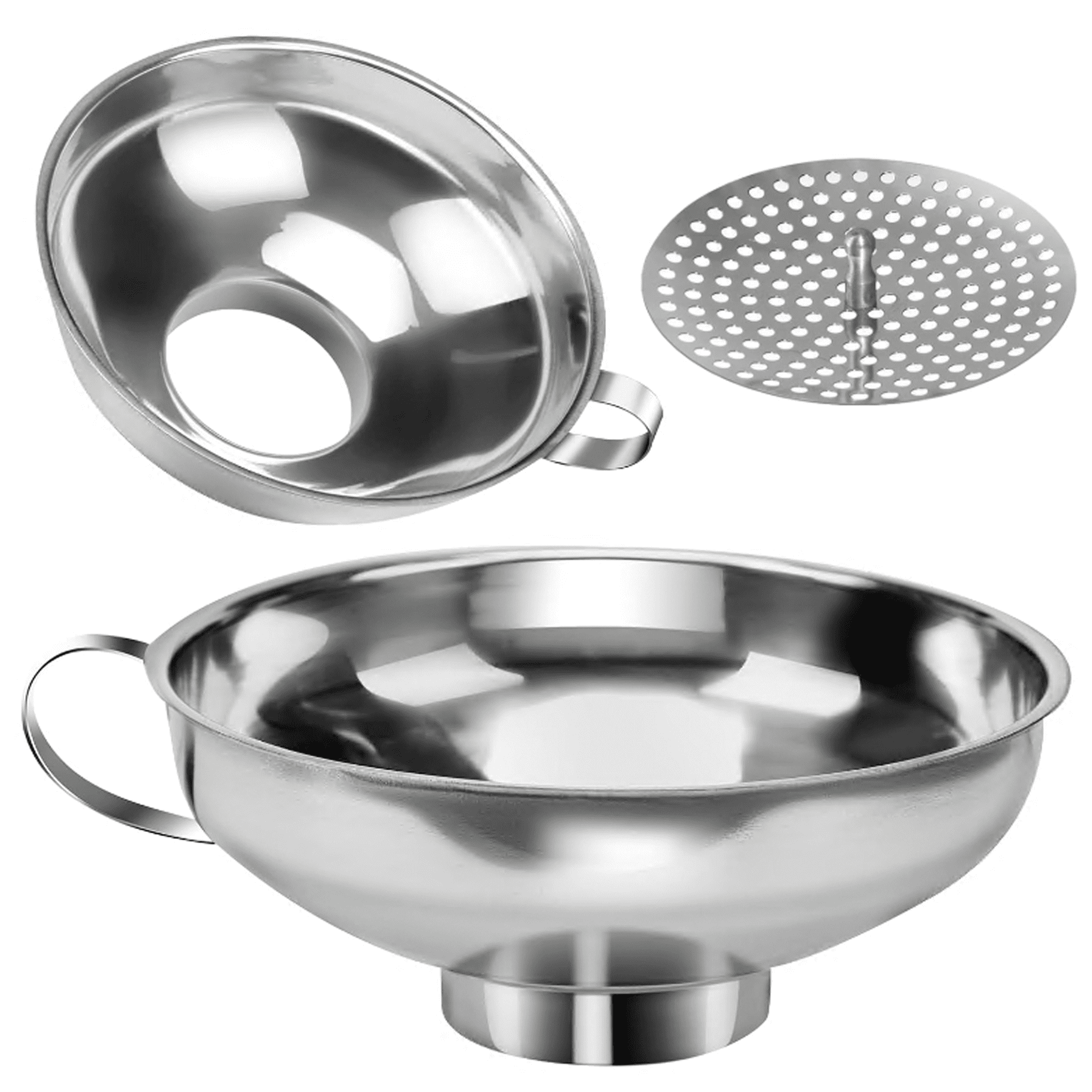 Canning Funnel with Strainer, Wide Mouth Funnels for Kitchen Use ...