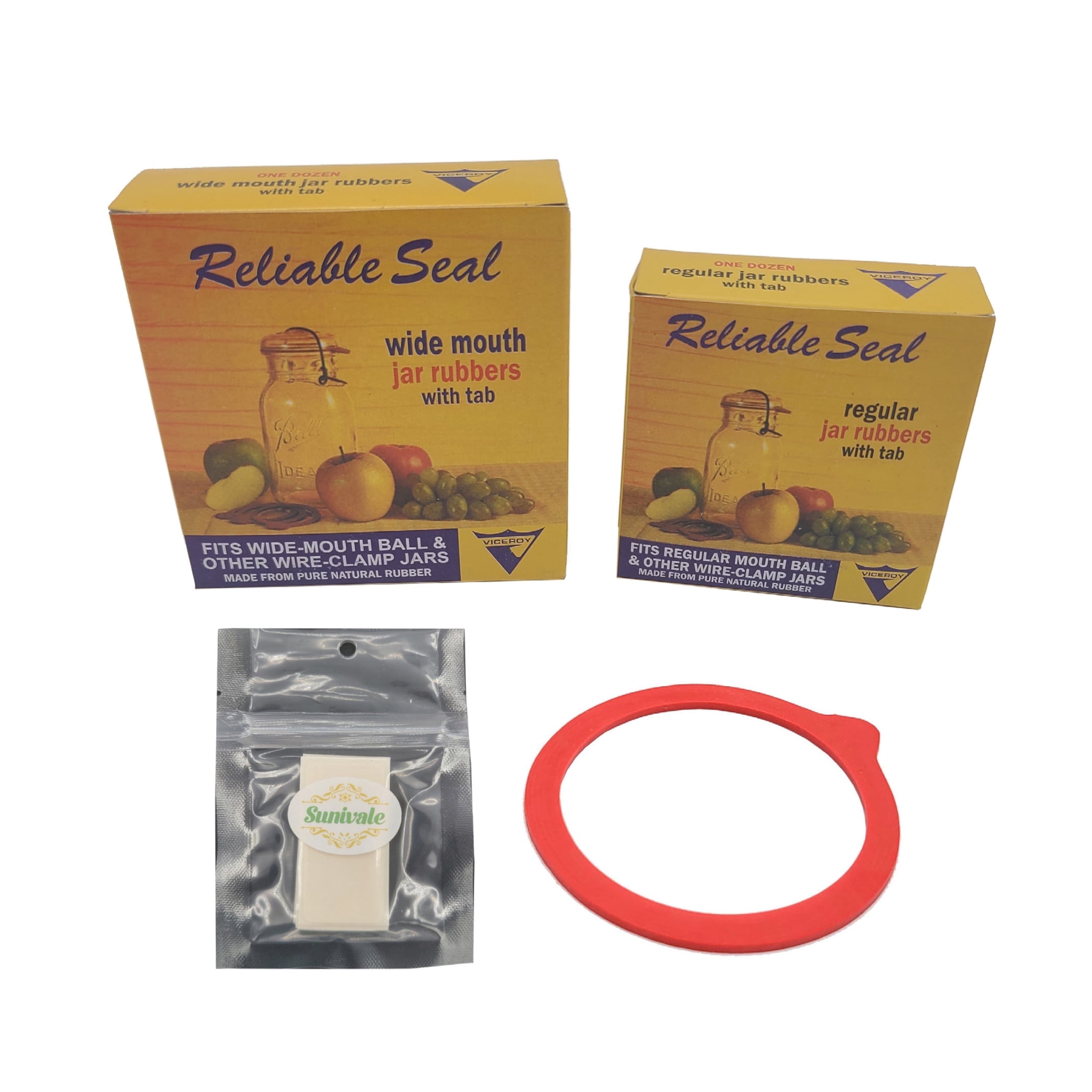 Canning Jar Seal Bundle Includes 12 Regular and 12 Wide Mouth Viceroy ...