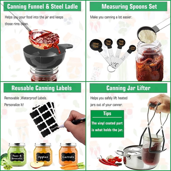 Canning Kit, Canning Supplies Starter Kit, Food Grade Stainless Steel ...