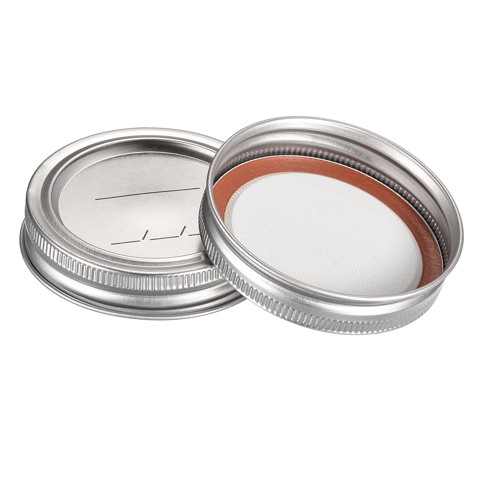 Canning Lids, 50 Set - Tinplate Split-Type Mason Jar Lids and Bands Regular Mouth with Date Leak ...