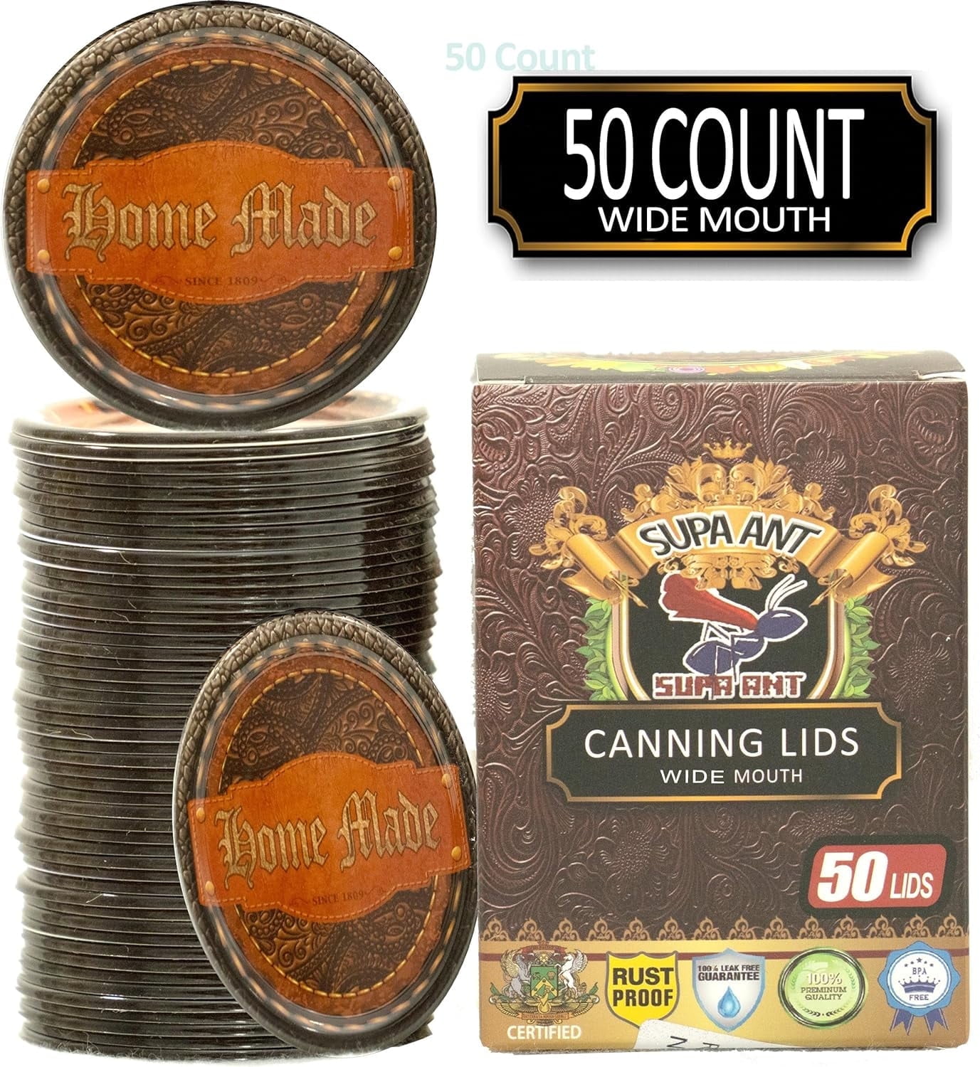 Supa Ant Wide Mouth Canning Lids, Rust proof, Buckle proof and Leak ...
