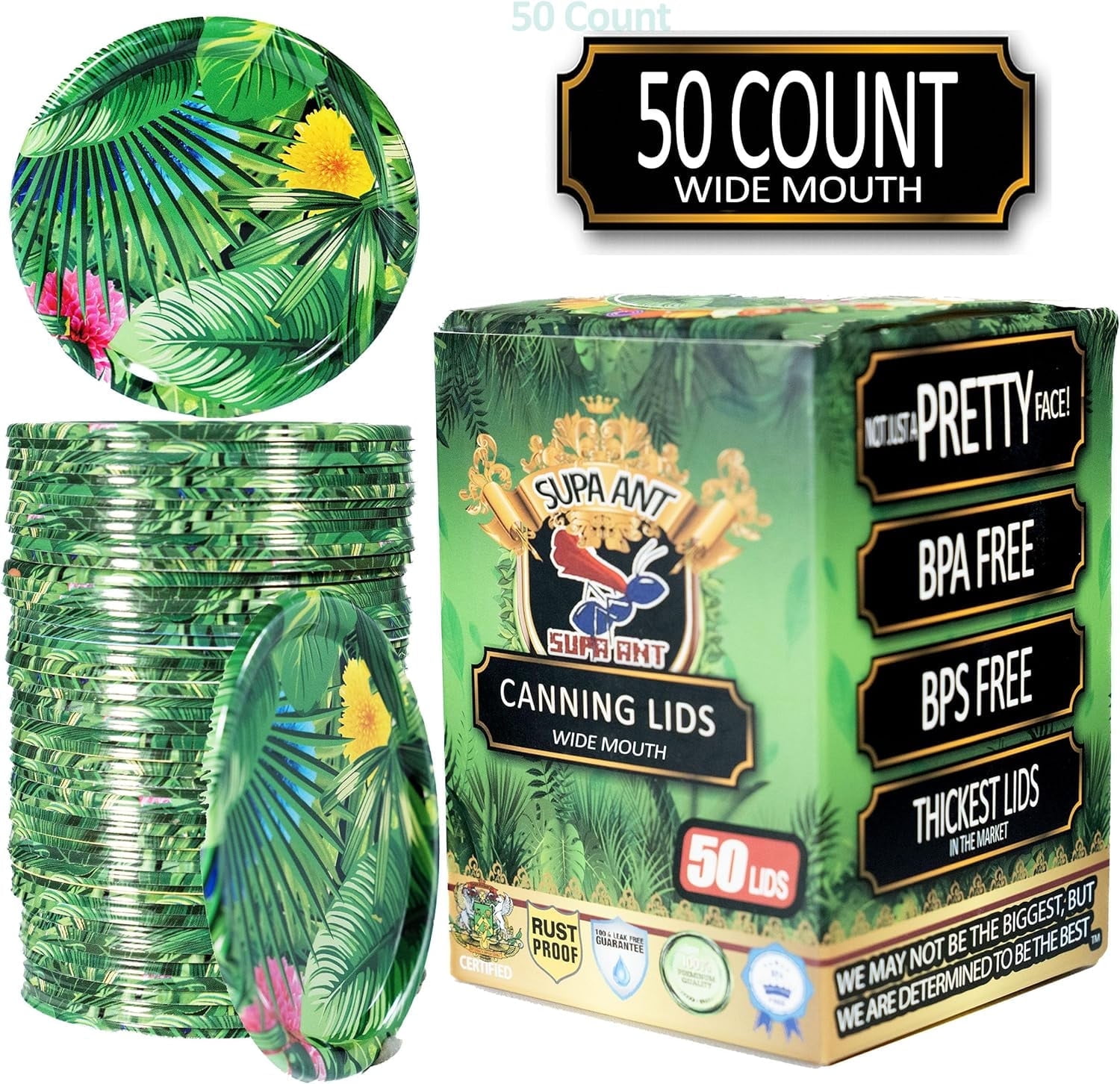 Supa Ant Wide Mouth Canning Lids, Rust proof, Buckle proof and Leak ...