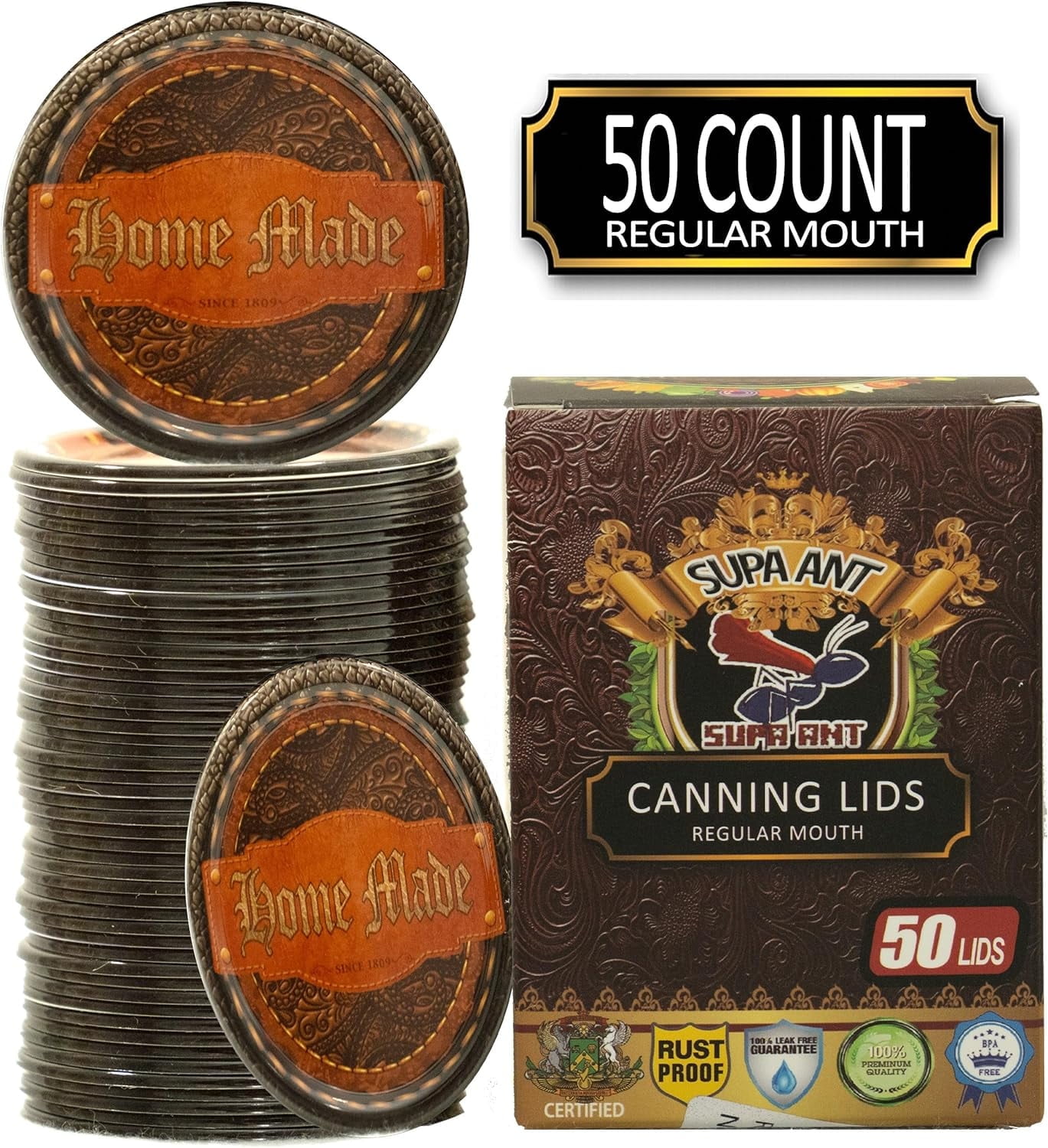 Supa Ant Regular Mouth Canning Lids, Rust, Buckle and Leak proof Jar ...