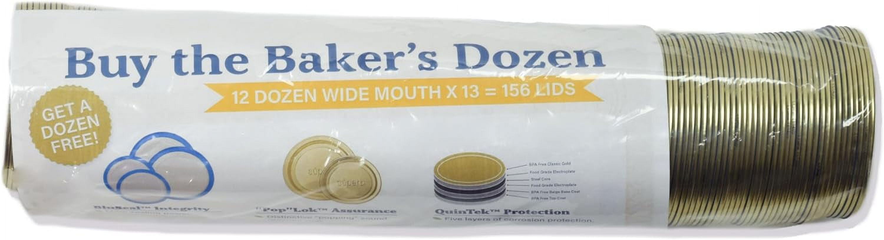 Canning Lids – Wide Mouth Mason Jar Lids – Baker’s Dozen/Bulk Package ...