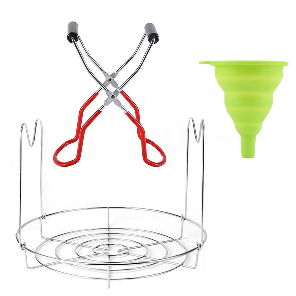 Canning Rack Stainless Steel Jar Lifter Tong with Funnel for Regular ...