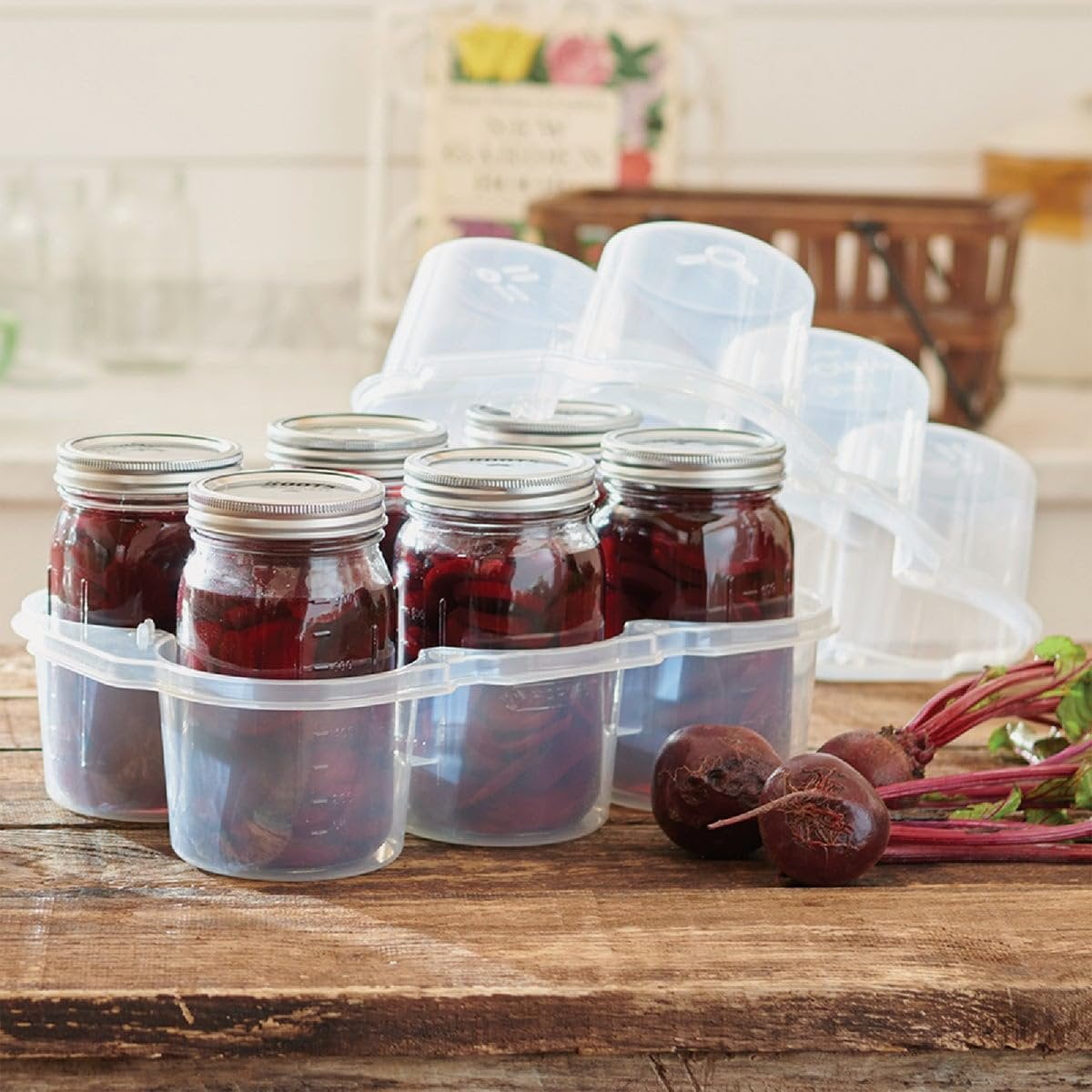 Canning SafeCrate, Holds 6 Quart Jars 946 ml, Easy Transport ...