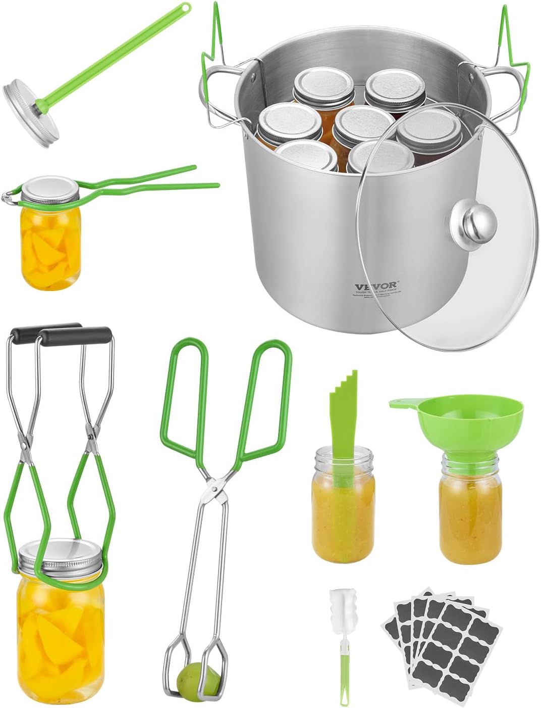 Canning Supplies Starter Kit 9 Pieces Stainless Steel Water Bath ...