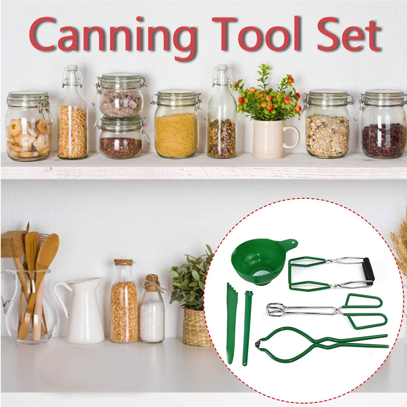 Canning Supplies Starter Kit Stainless Steel Canner Tools Set with ...
