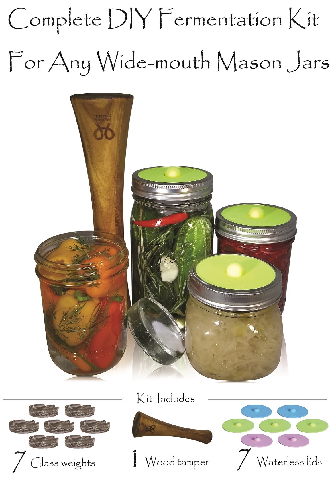 Essential Home Canning Kit -7 Sets DIY Tools For Fermented Foods, Comes ...