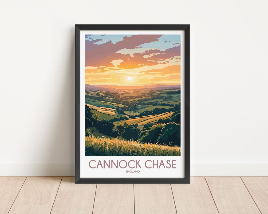 Cannock Chase Poster England Scenic Woodland Art Print, Unframed Poster ...