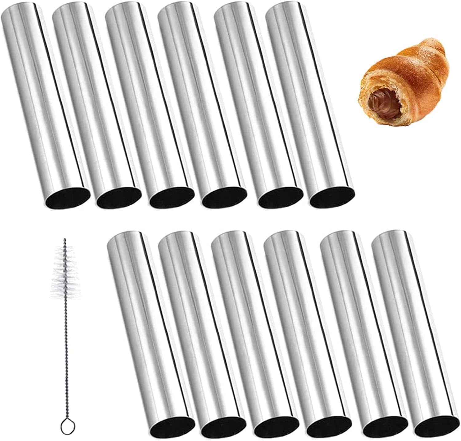 Cannoli Forms Kit, Stainless Steel Cannoli Tubes for Sweet Desserts and ...
