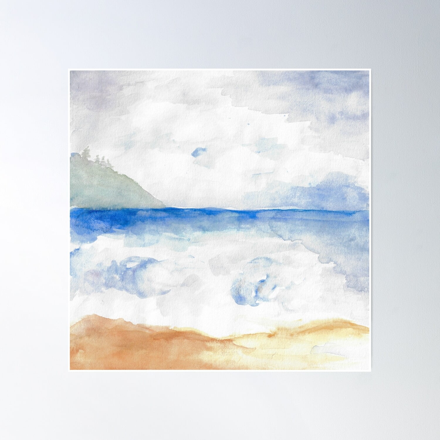 Cannon Beach Seascape Poster Wall Art, Modern Wall Decor, 30x30 ...