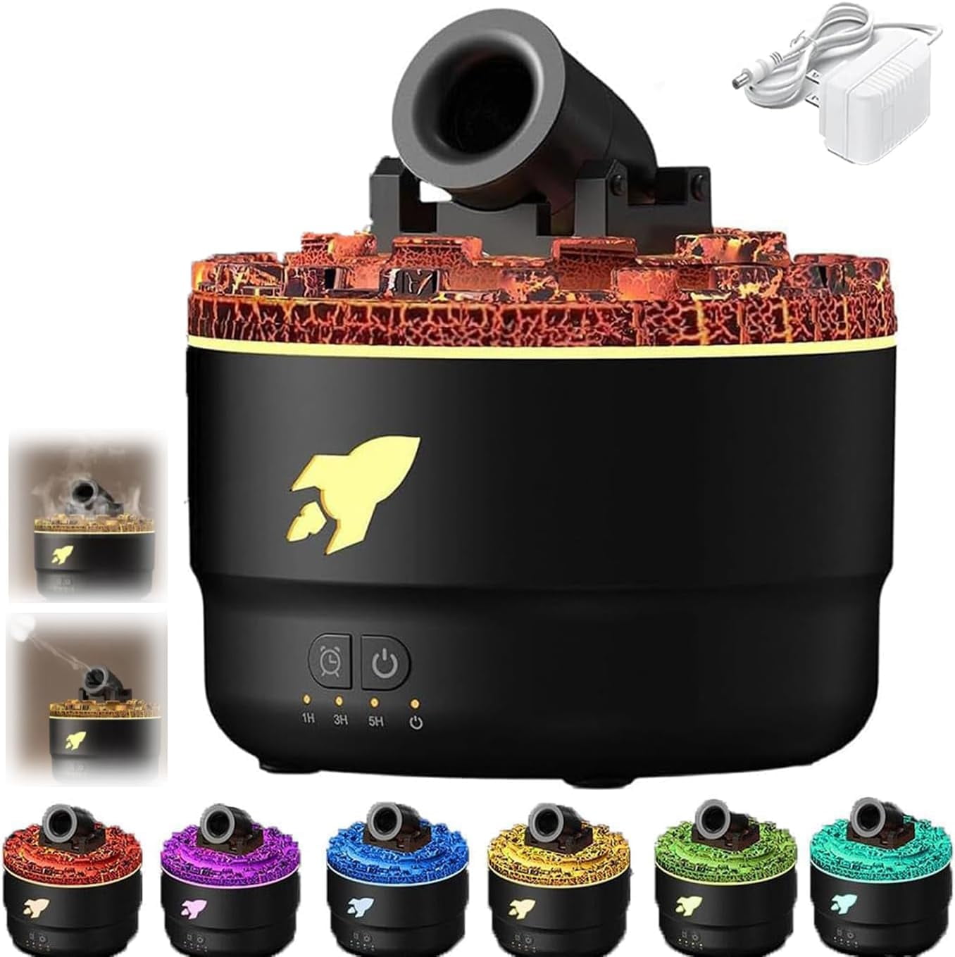 Cannon Blast Aroma Humidifier, 7 Colors LED Vapor Cannon Humidifier ...
