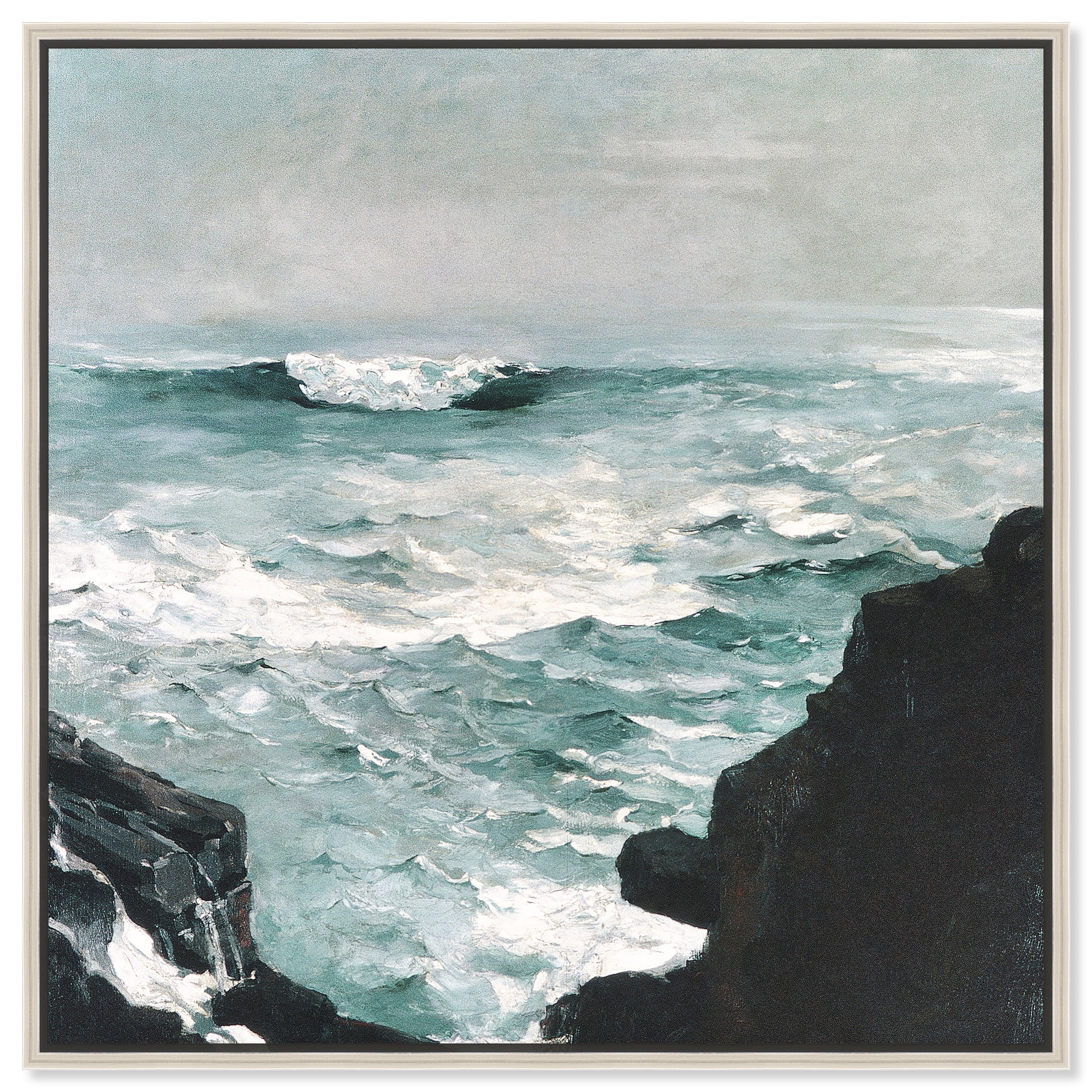 Cannon Rock by Winslow Homer Chic Coastal Canvas Wall Art by Art Remedy ...