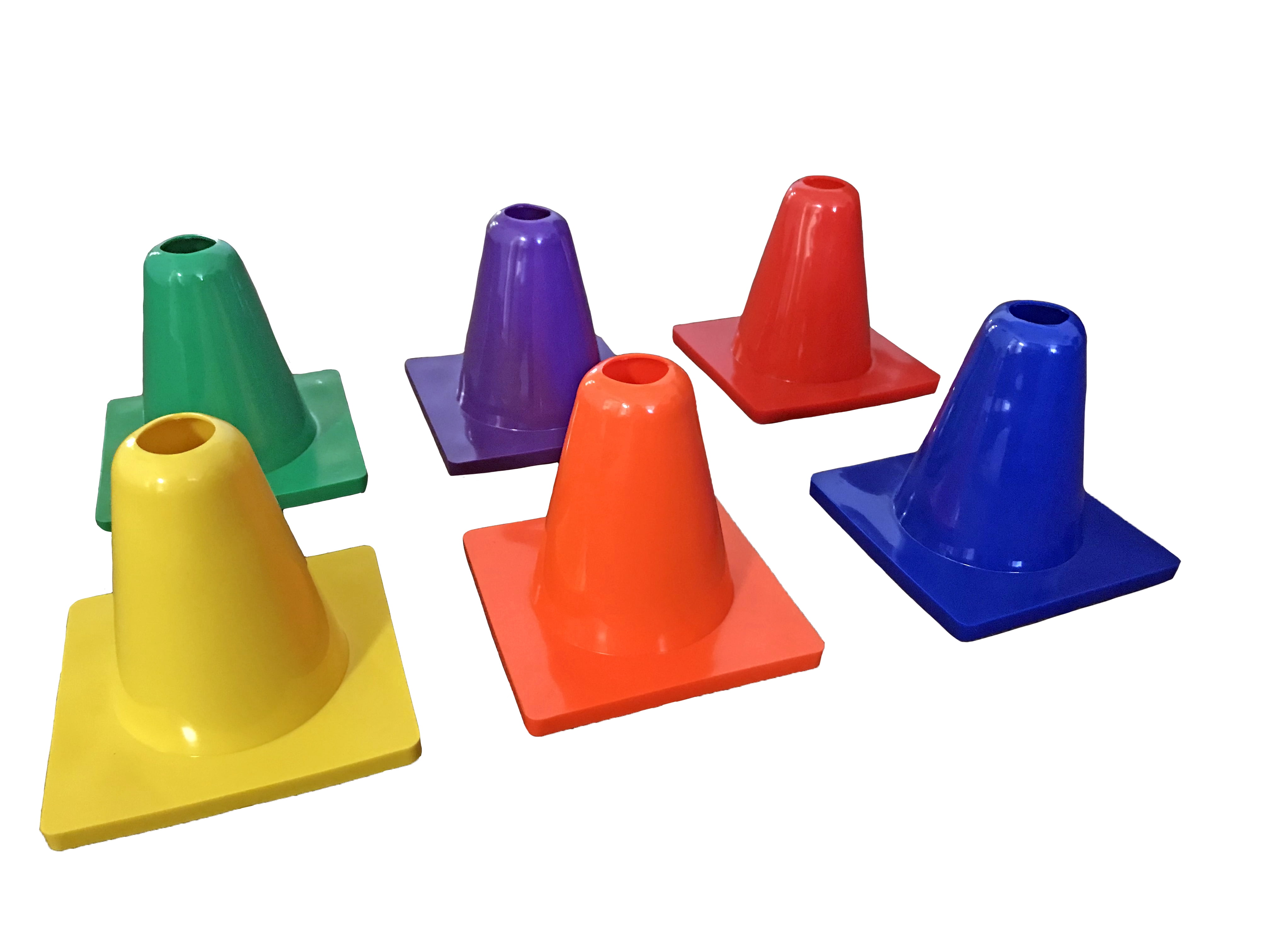 Cannon Sports Assorted Colors Multi-Purpose Vinyl Activity Cones, 6 ...