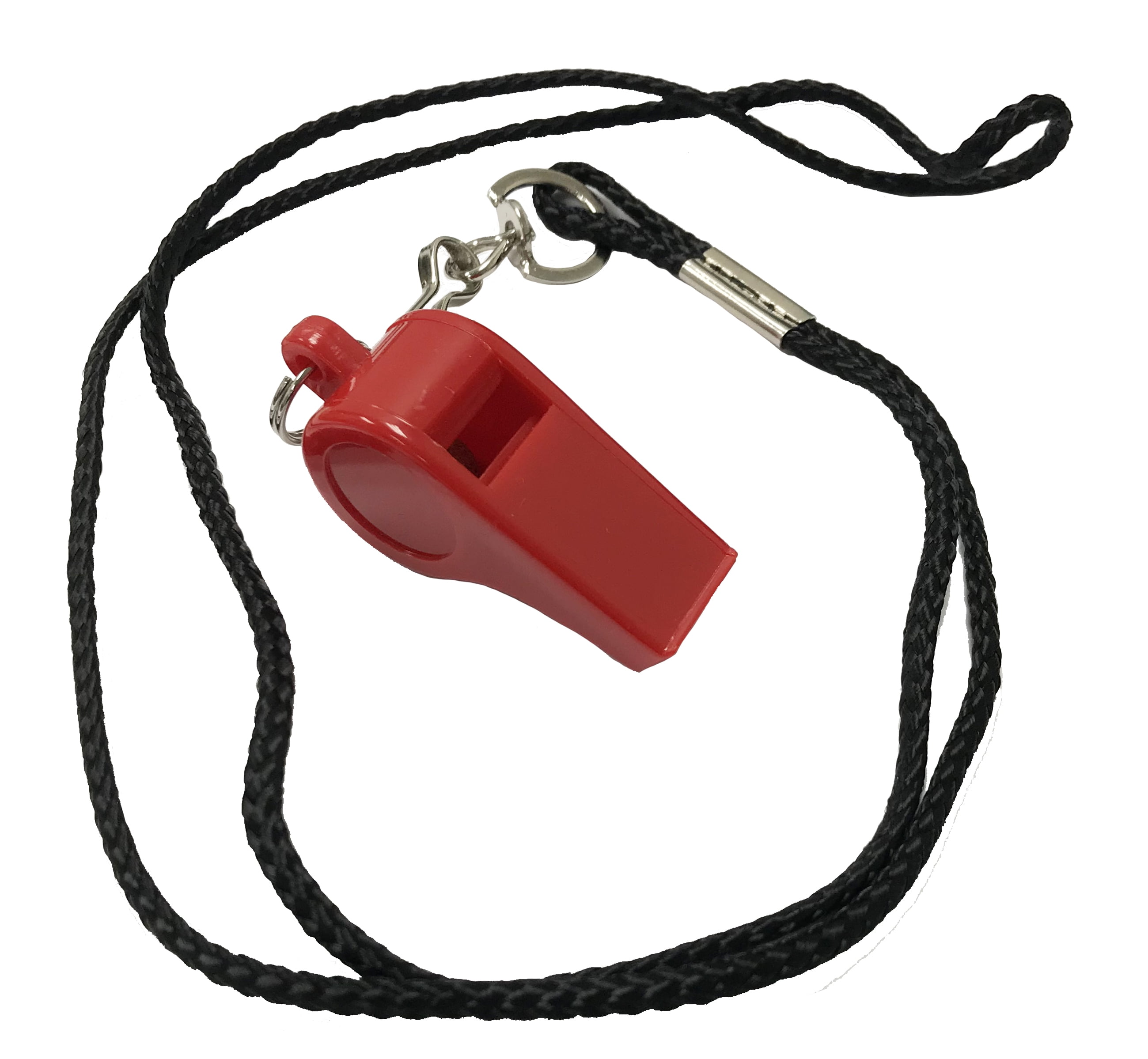 Cannon Sports Hi-Impact Red Plastic Whistle with Black Lanyard ...