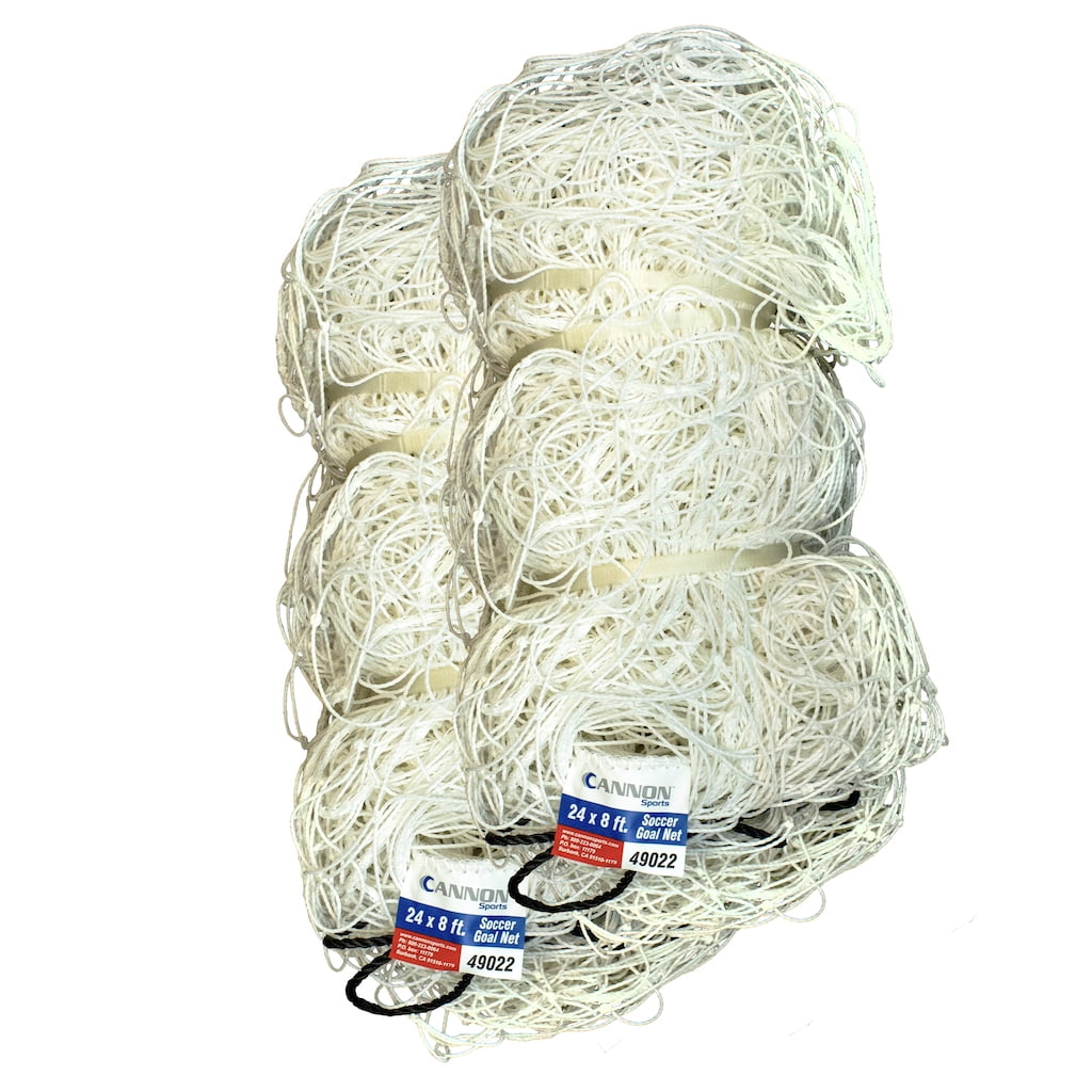 Cannon Sports Official Size White Soccer Goal Nets 24'x8' - Walmart.com