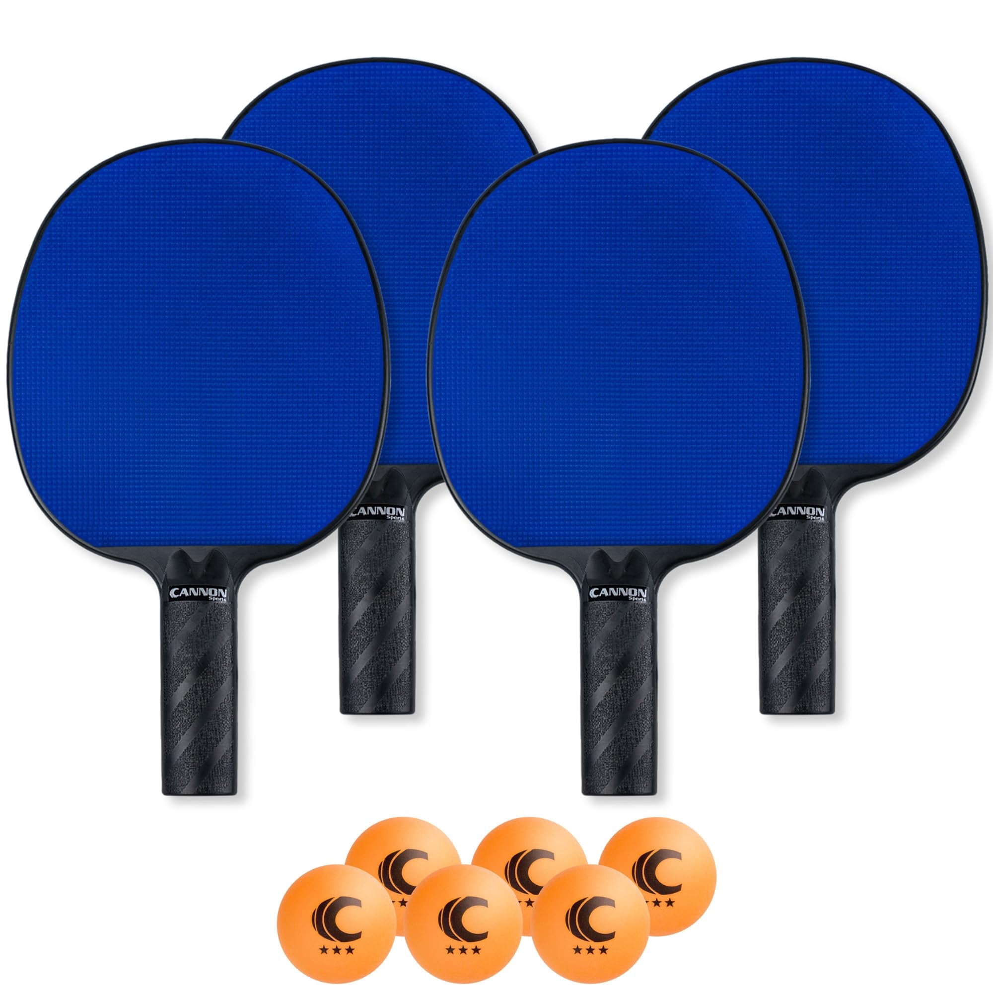 Cannon Sports Rubber Face Unbreakable Table Tennis Paddle Set - 4 ...
