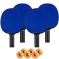 Cannon Sports Rubber Face Unbreakable Table Tennis Paddle Set - 4 ...
