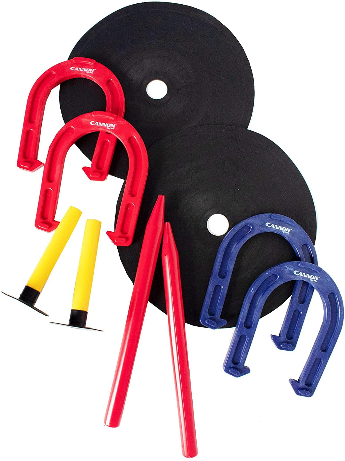 Cannon Sports Indoor/Outdoor Rubber Horseshoe Set with Stakes - Walmart.com