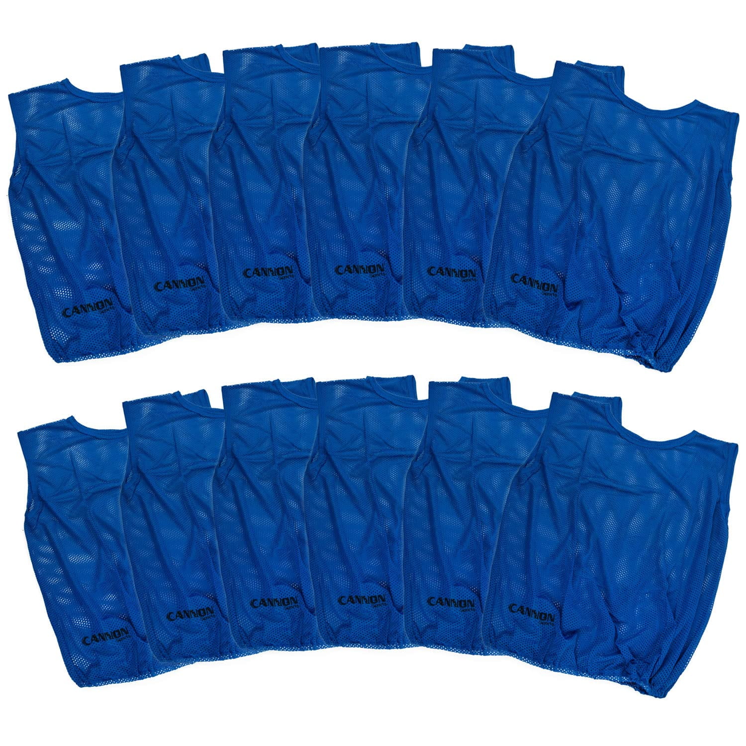 Cannon Sports Scrimmage Vests with Elastic Bottom Pack of 12 (Royal ...