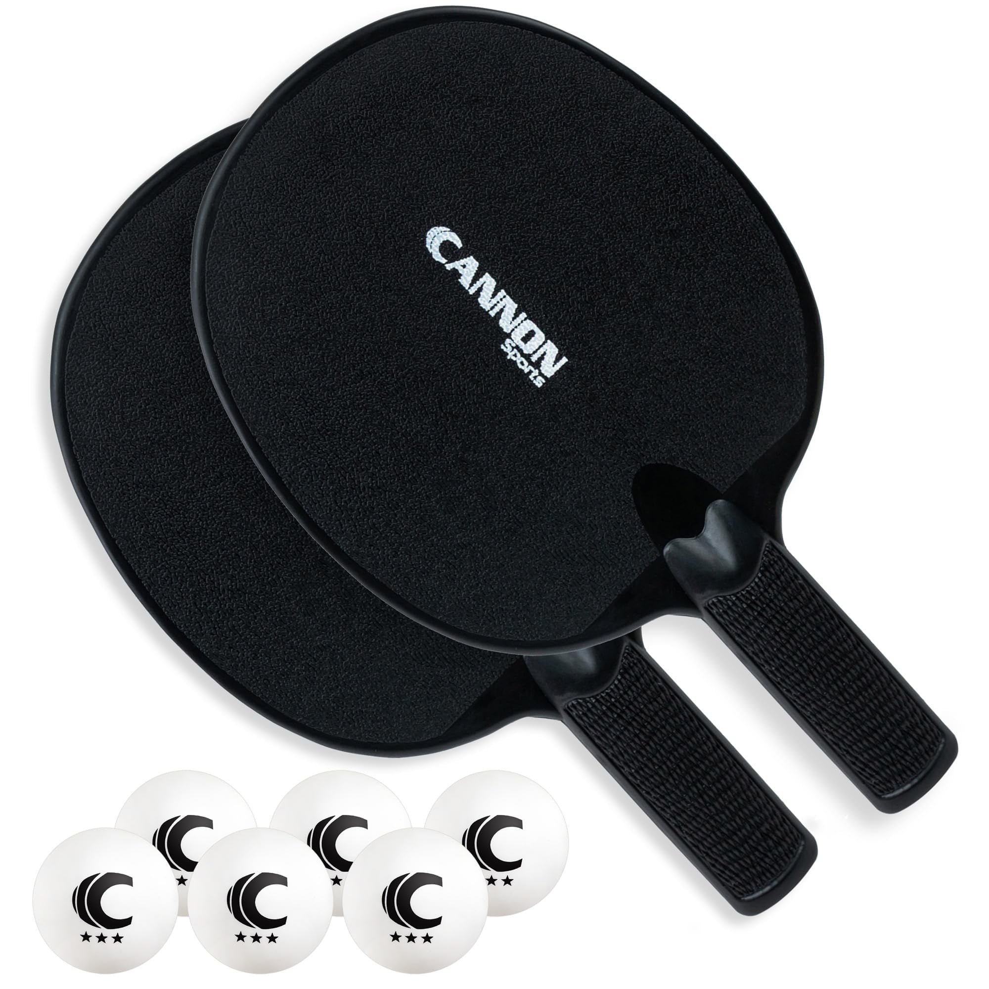 Cannon Sports Unbreakable Table Tennis Paddle Set - 2 Rackets with 6 ...