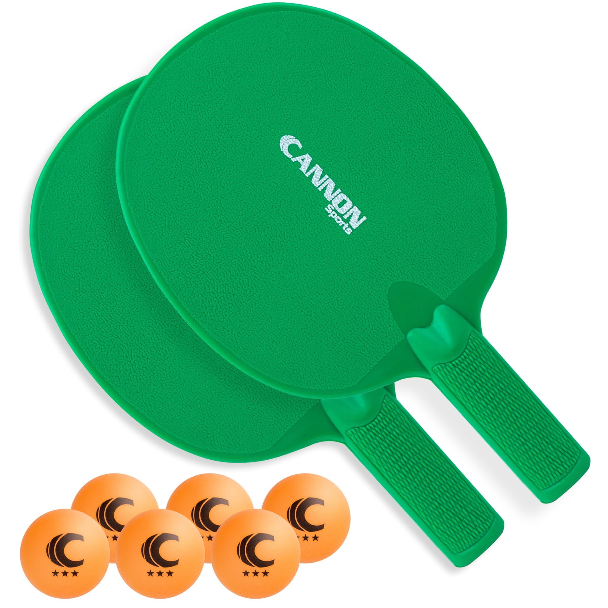Cannon Sports Unbreakable Table Tennis Paddle Set - 2 Rackets with 6 ...