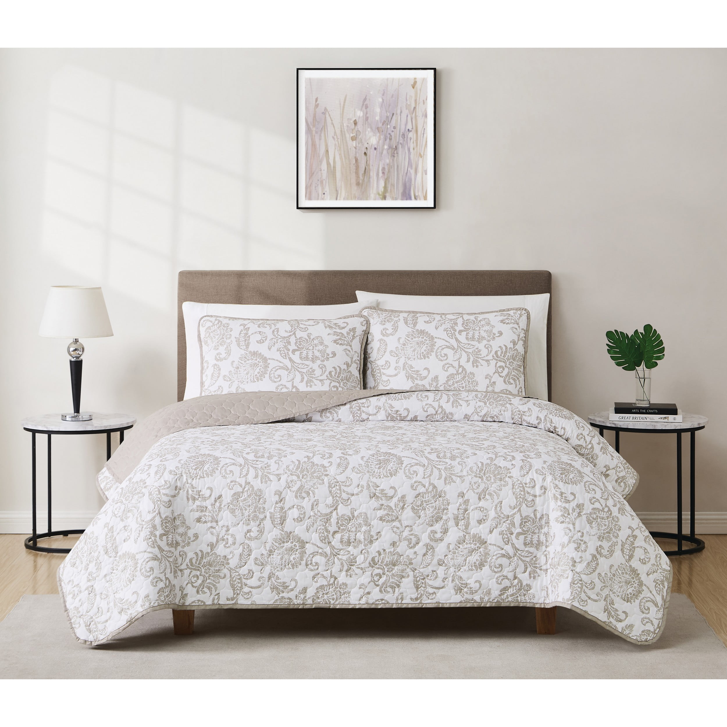 Cannon Sylvana Full/Queen Quilt Set - Floral Design - Walmart.com