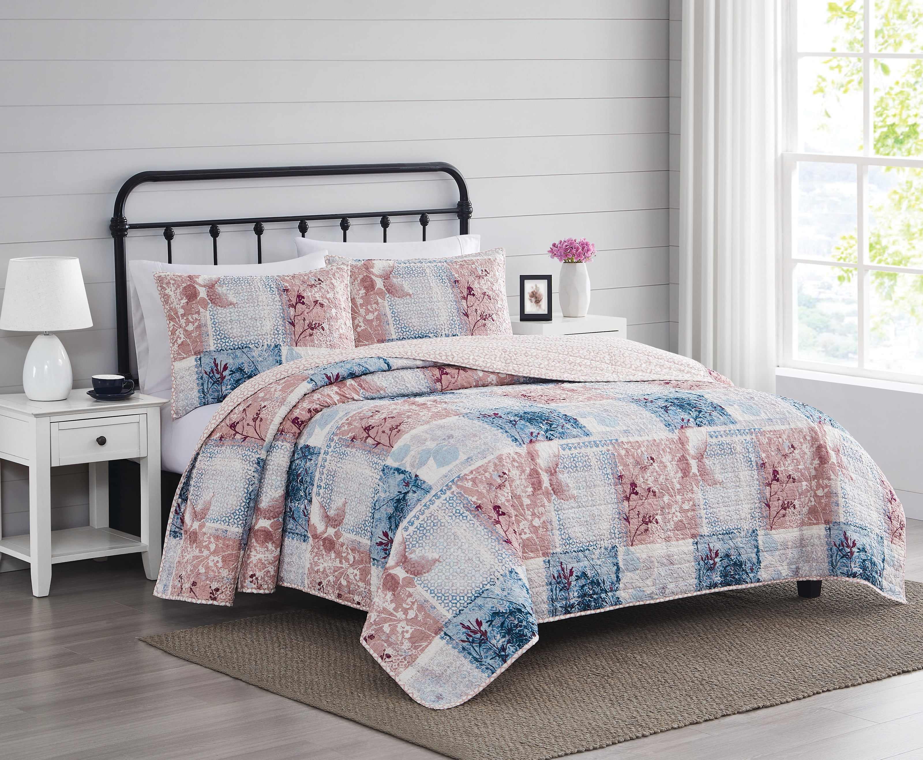 Cannon Textured Lotte Patchwork Twin/Twin XL 2 Piece Quilt Set ...