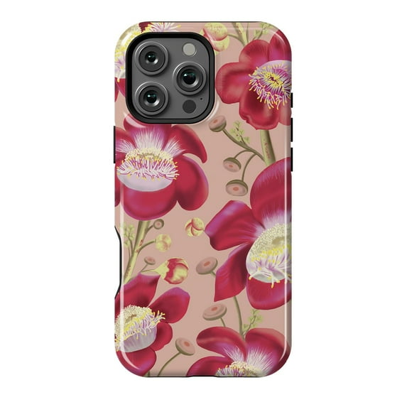 Cannonball Tree Pattern Modern Art iPhone Case 17 16 15 14 13 12 11 Pro ...