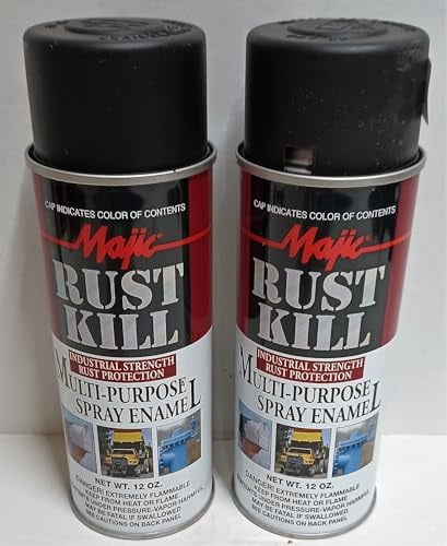 Cannot Ship to . 2 Cans Spray Paint Rust Kill Matte Black Spray Enamel ...